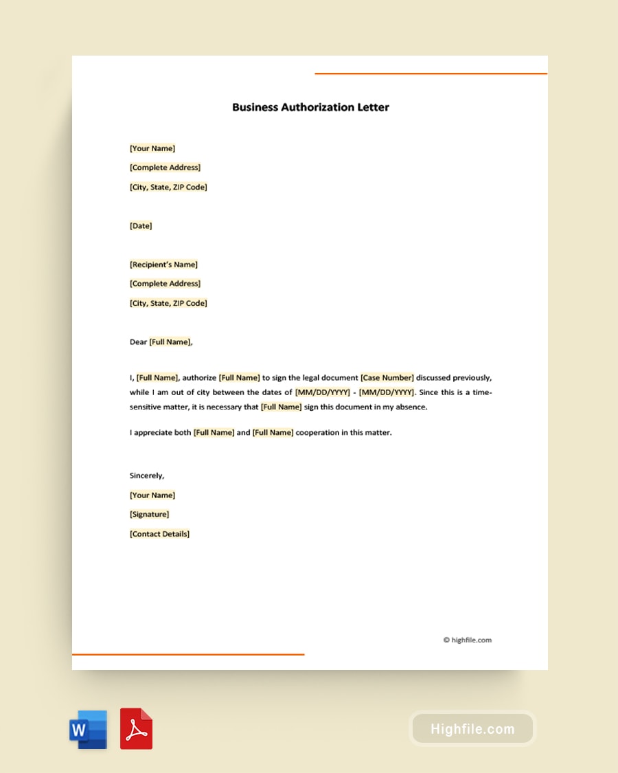 Permission Letter of Authorization from Property Owner - Word | PDF ... Permission Letter of Authorization from Property Owner - Word | PDF ...
