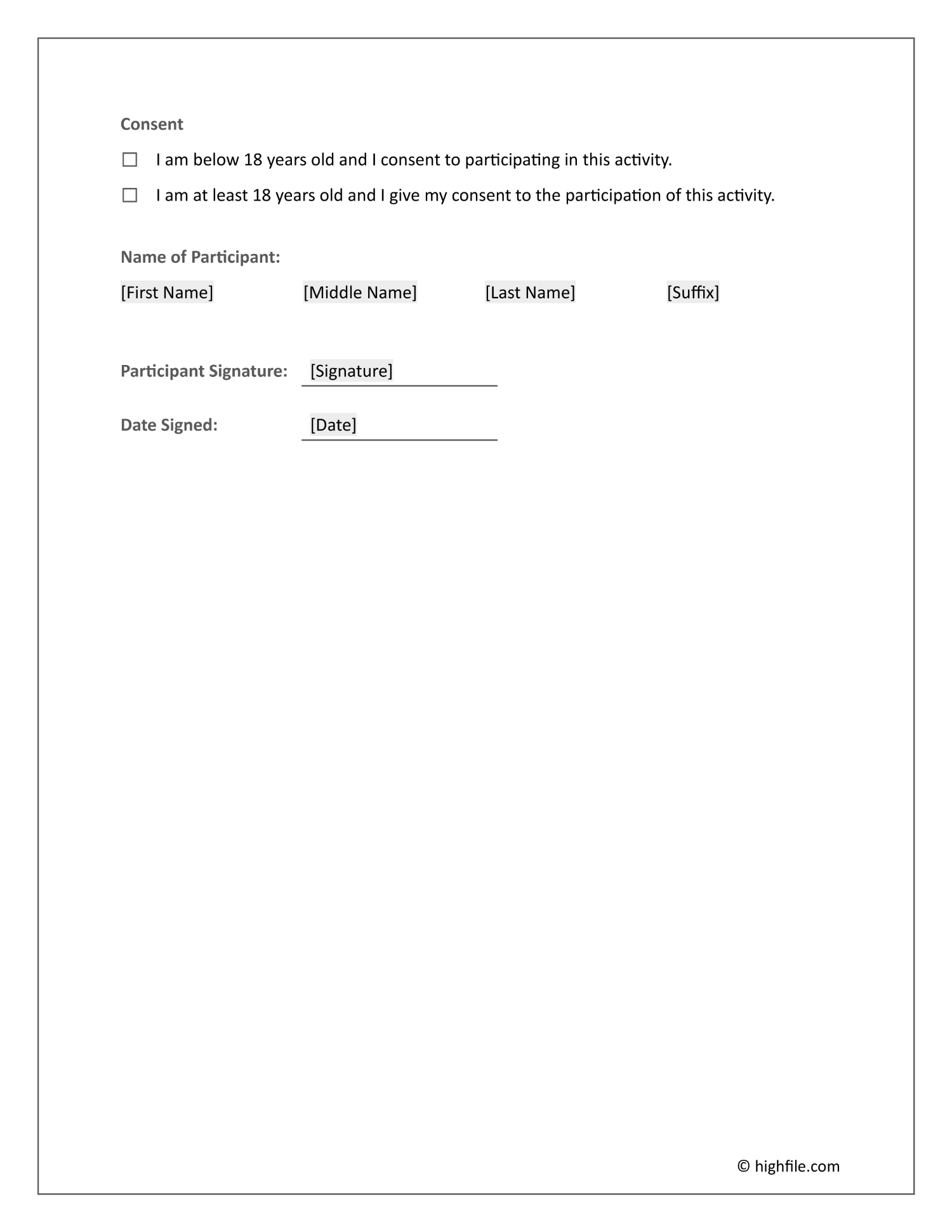 Psychology Consent Form - Word | PDF | Google Docs - HighFile