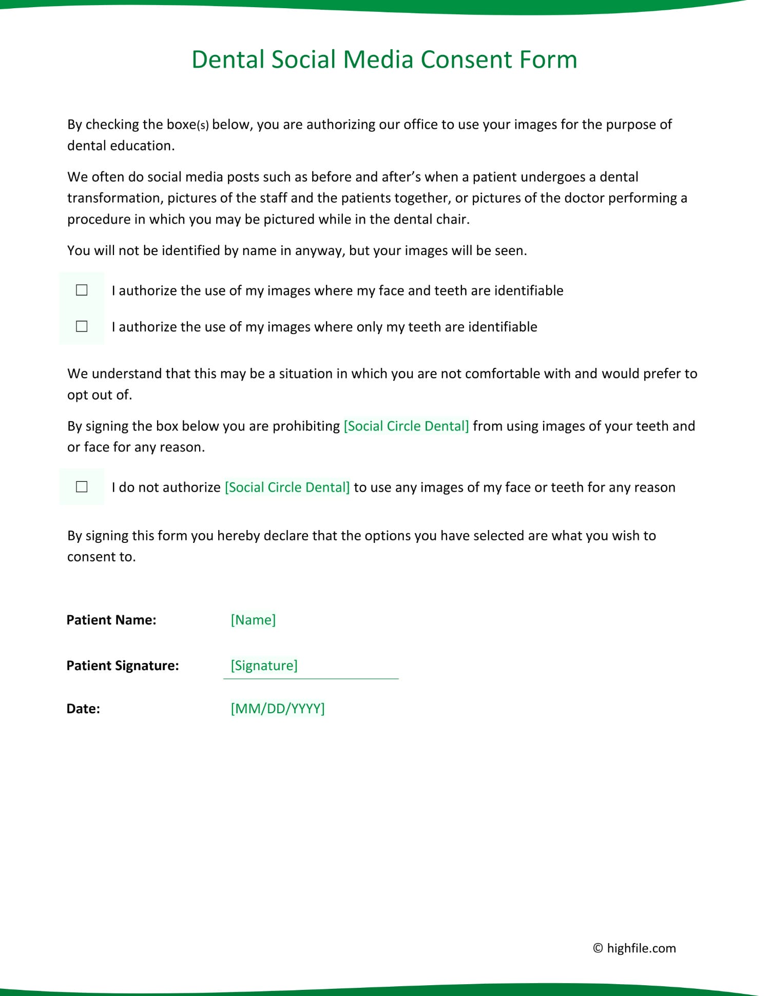 Social Media Consent Form - Word | PDF | Google Docs - Highfile