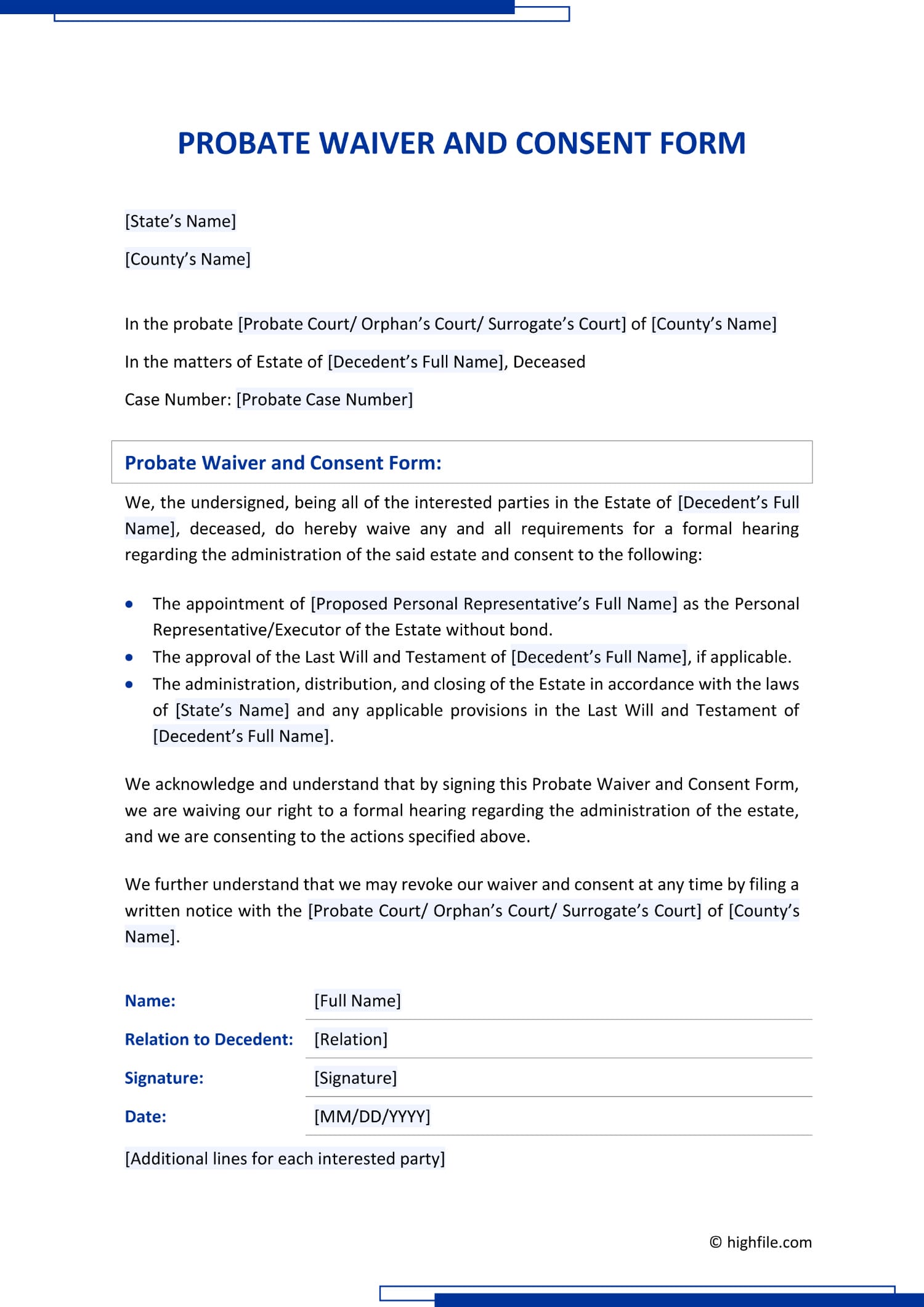 Free Interview Consent Form Template - Word | PDF | Google Docs