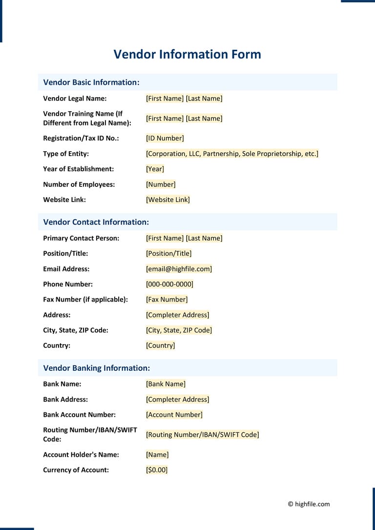 Vendor Permit Application Form - Word | PDF | Google Docs - Highfile