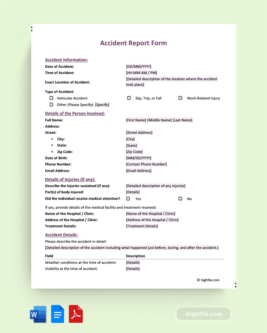Expense Report Form Word PDF Google Docs Highfile expense-report-form-word-pdf-google-docs-highfile