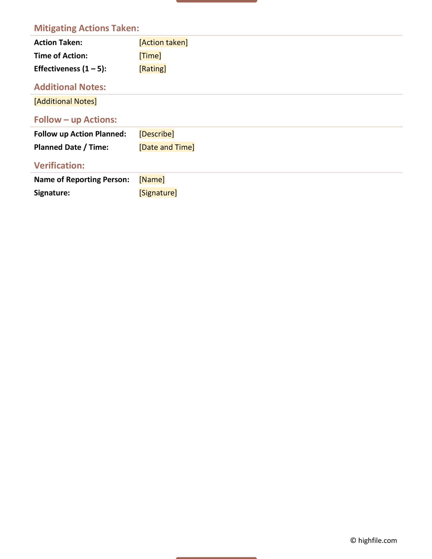 Behavior Tracking Form - Word | PDF | Google Docs - Highfile