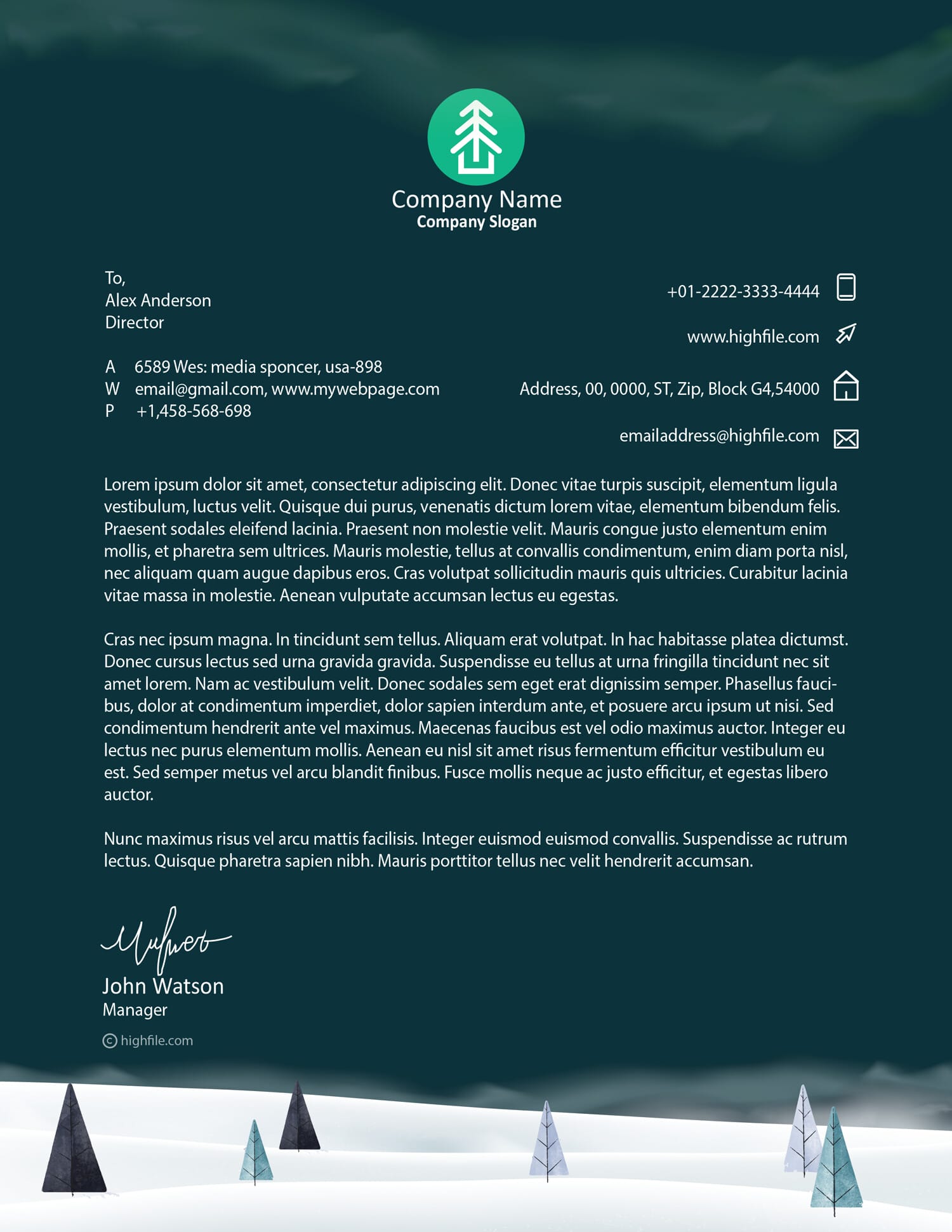 Jolly Holly Christmas Letterhead Template - Word I Google Docs I Adobe ...