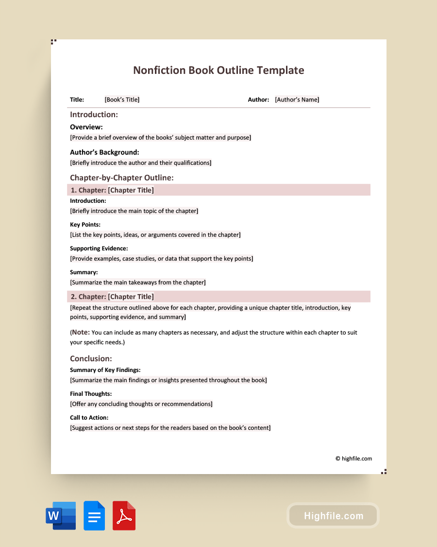Course Outline Template - Word | Google Docs - Highfile Course Outline Template - Word | Google Docs - Highfile