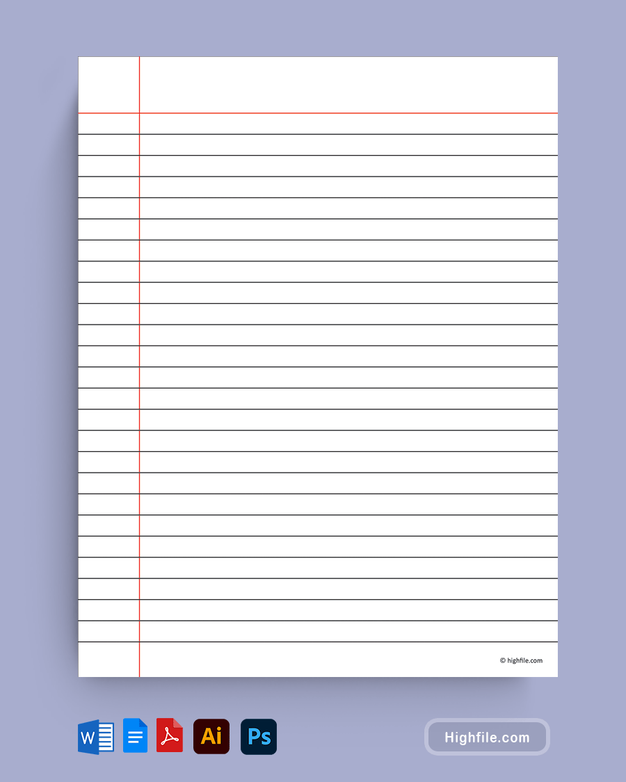 Lined Paper Printable