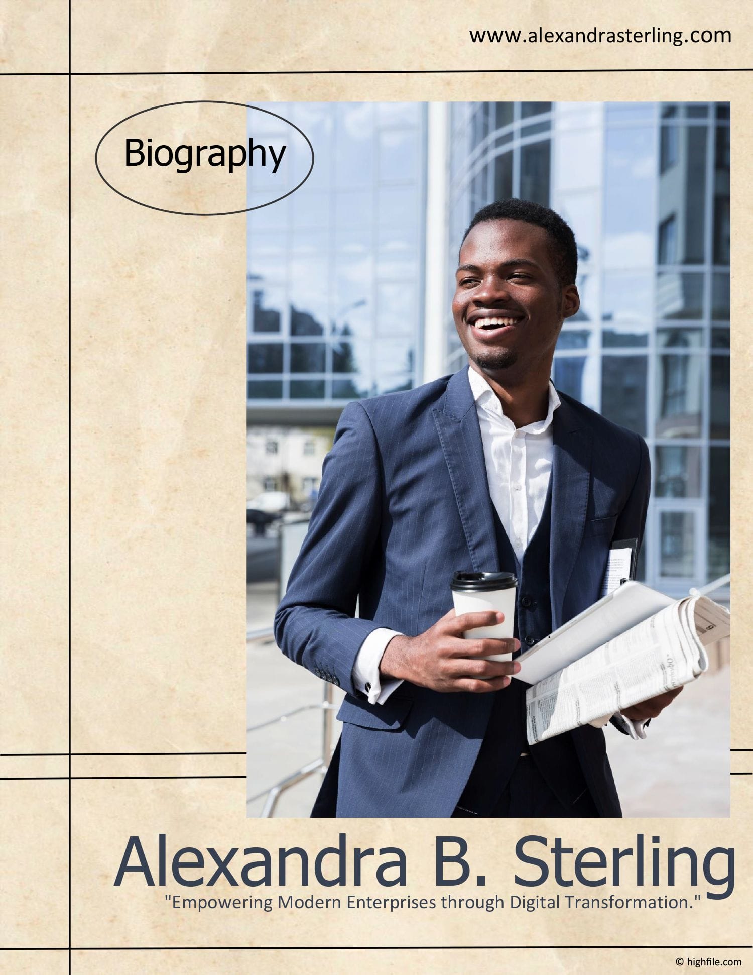 Speaker Bio Template - Word | Google Docs - Highfile