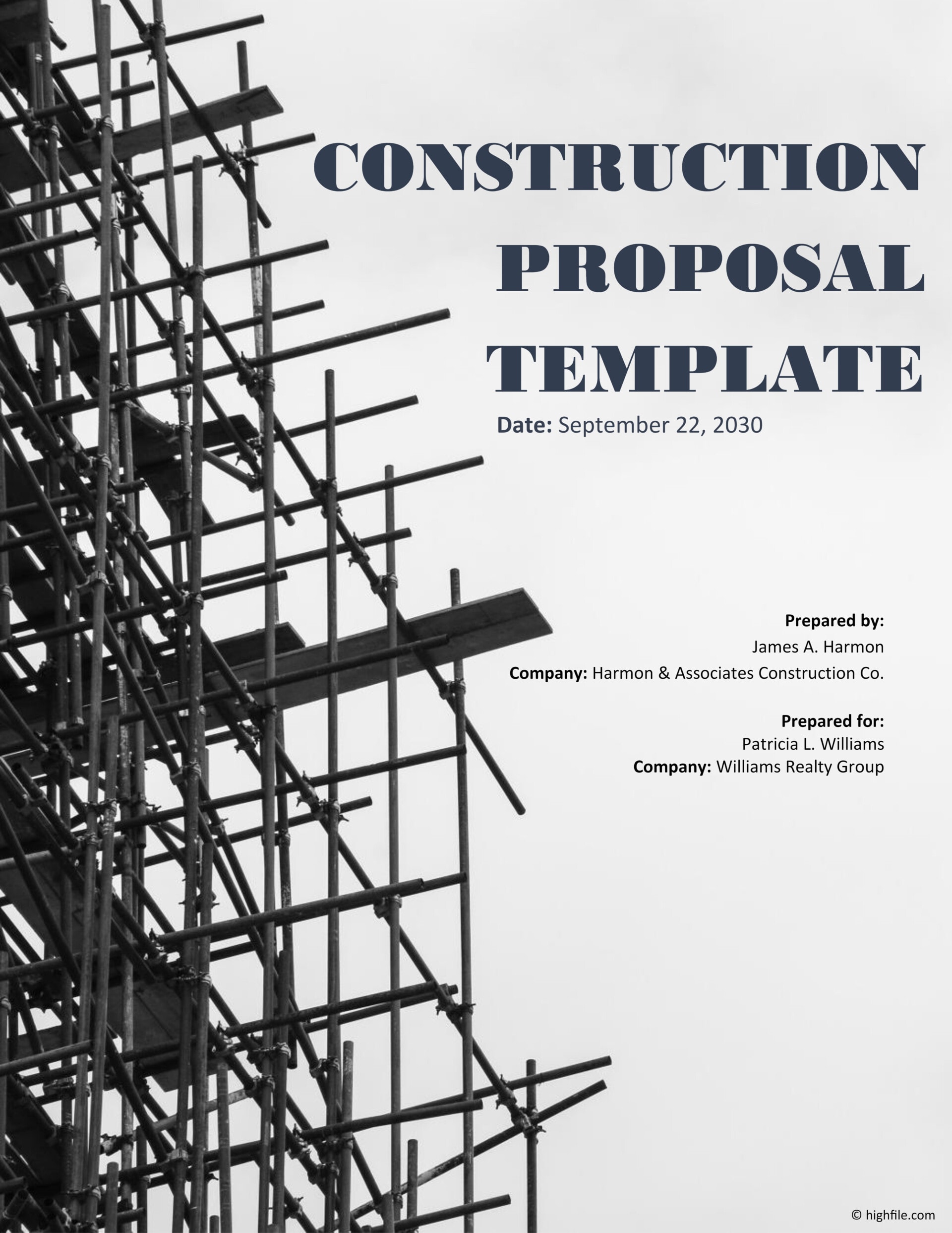 Construction Proposal Template - Word | Google Docs - Highfile Construction Proposal Template - Word | Google Docs - Highfile