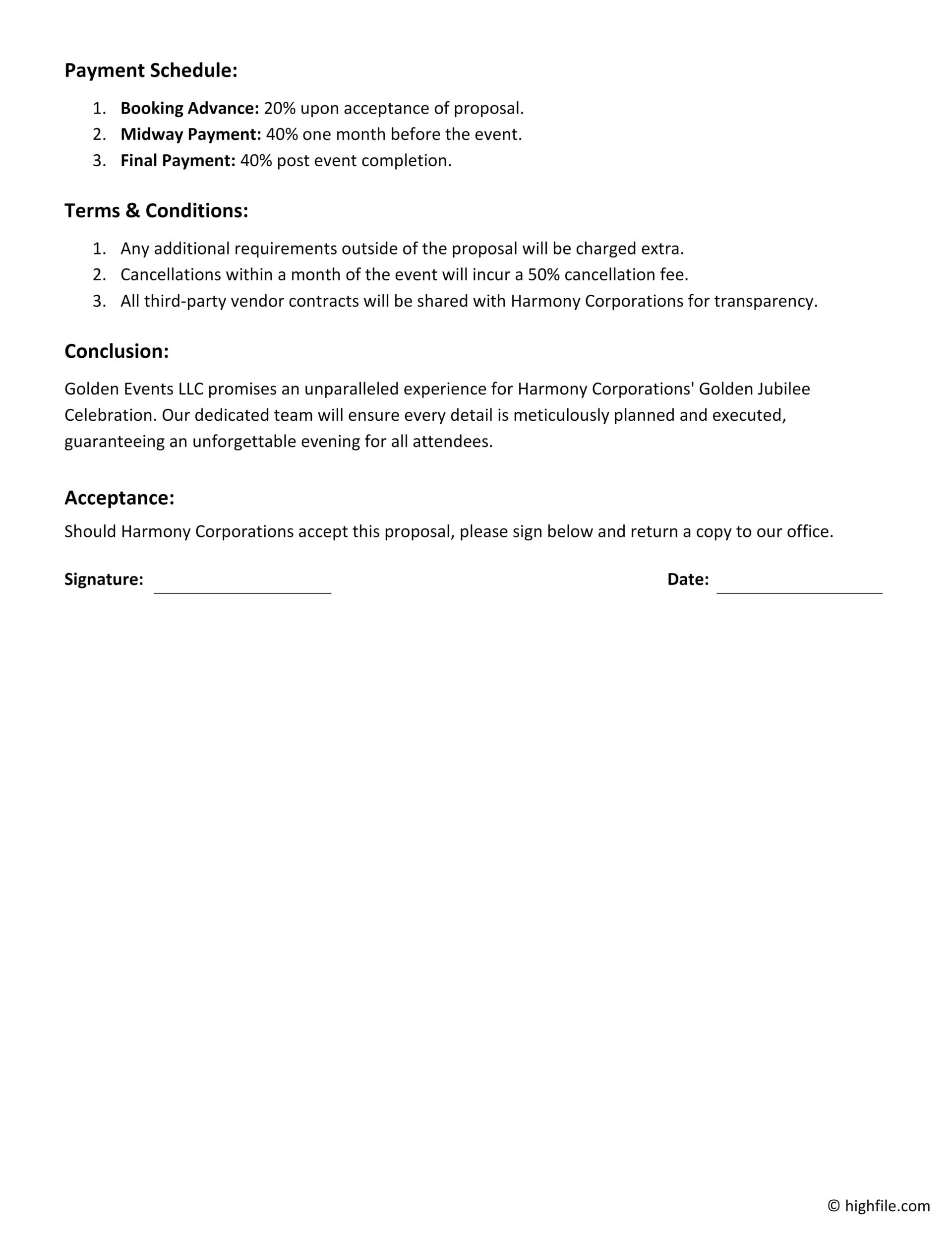 Event Planning Proposal Template - Word | Google Docs - Highfile Event Planning Proposal Template - Word | Google Docs - Highfile