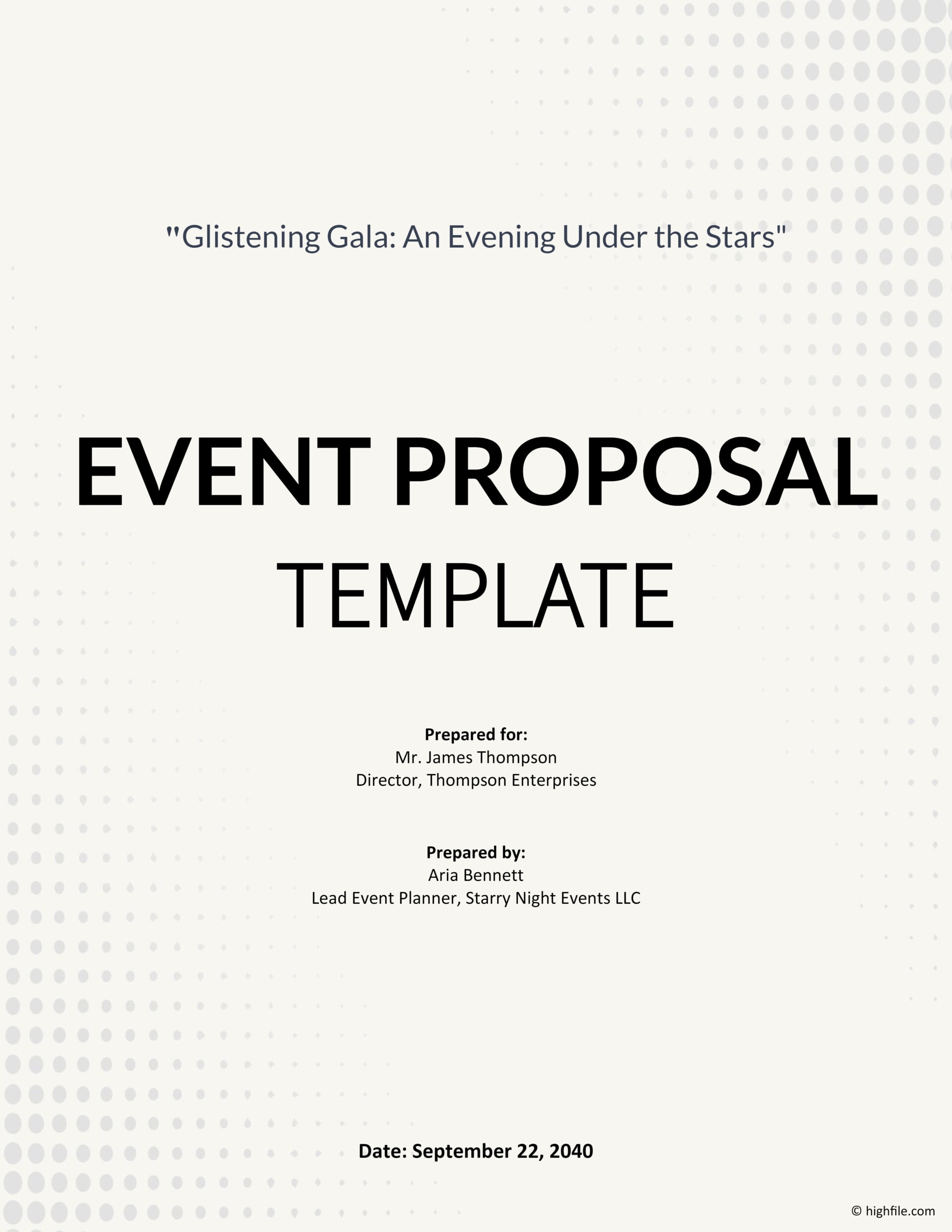 Event Proposal Template - Word | Google Docs - Highfile Event Proposal Template - Word | Google Docs - Highfile