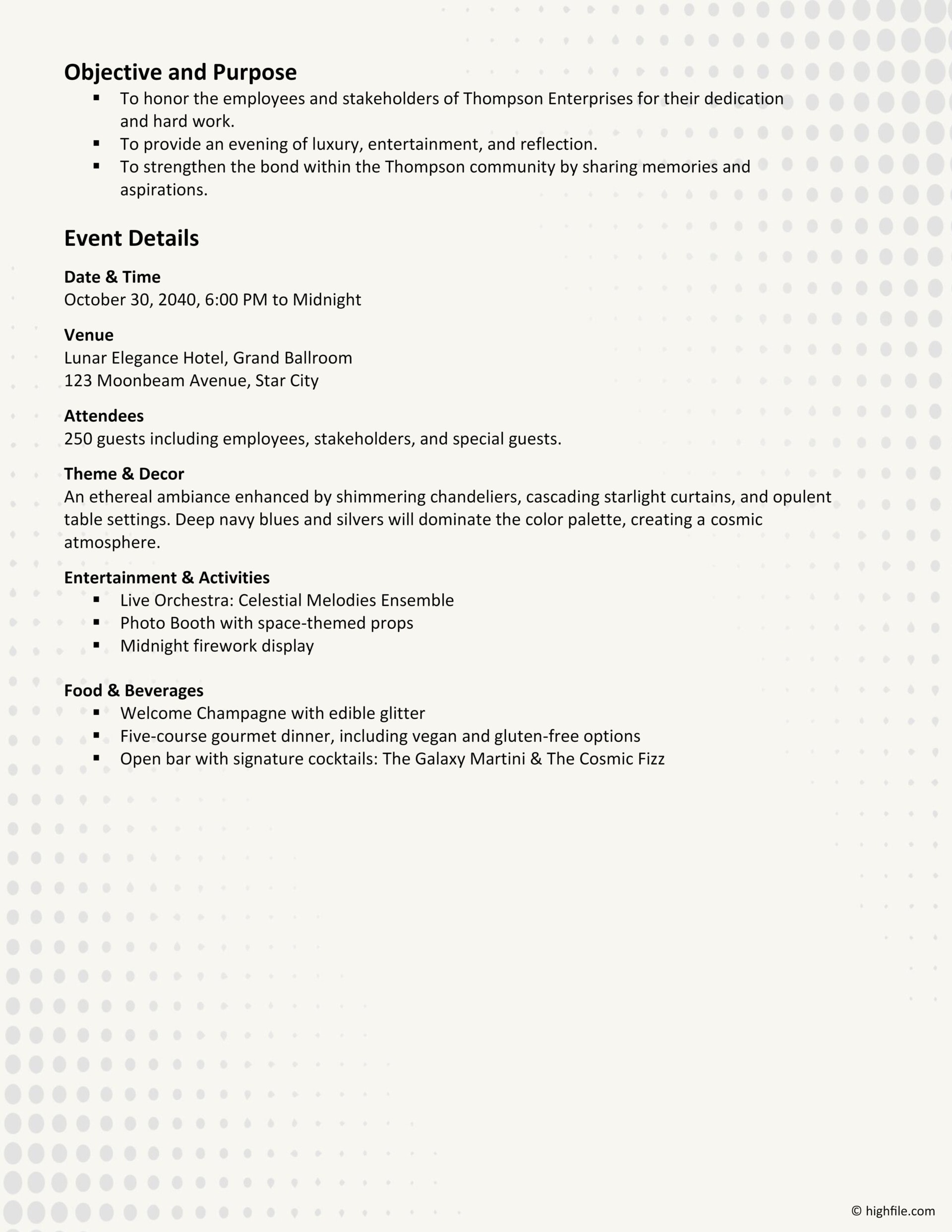 Event Proposal Template - Word | Google Docs - Highfile Event Proposal Template - Word | Google Docs - Highfile
