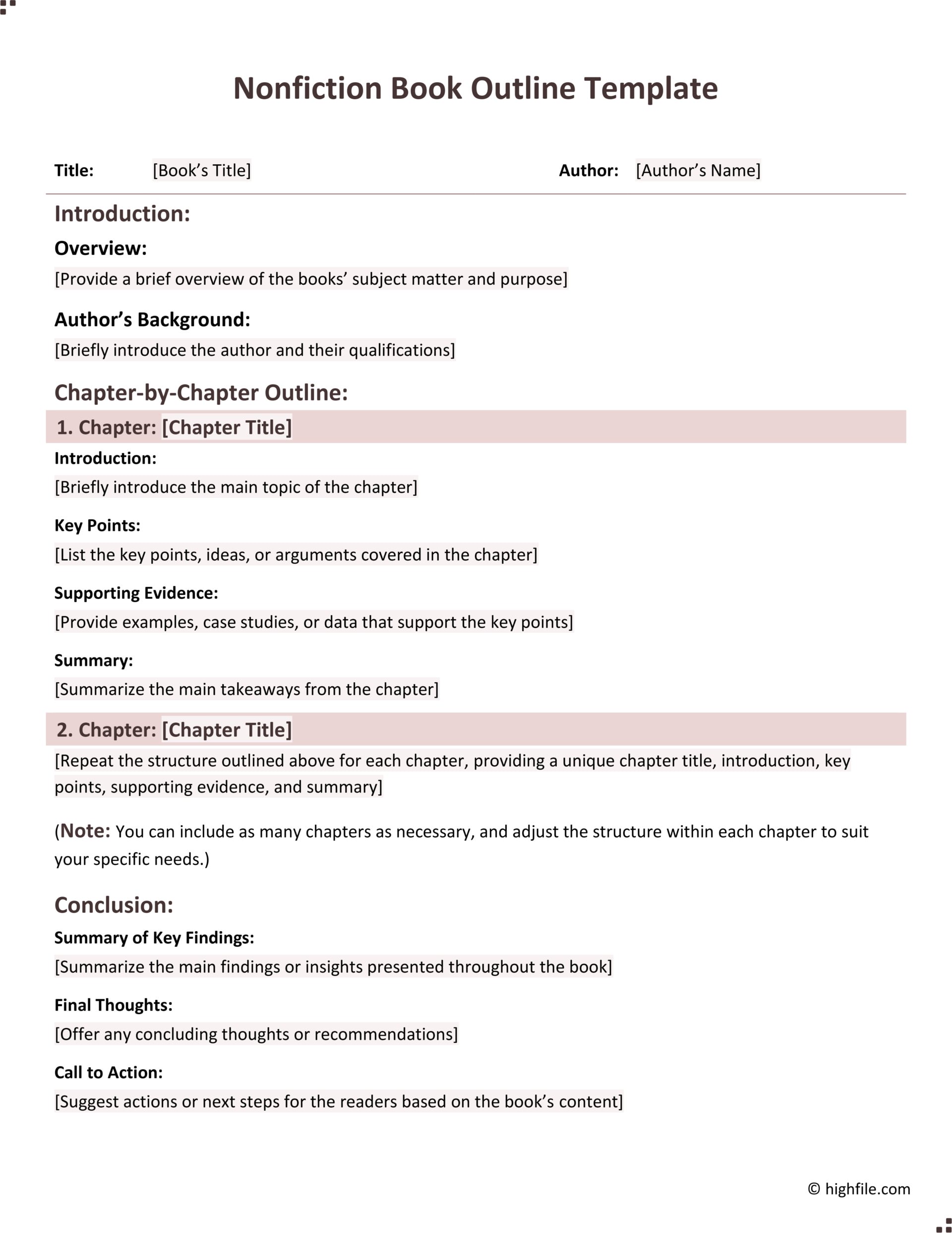 Fantasy Novel Outline Template - Word | Google Docs - Highfile Fantasy Novel Outline Template - Word | Google Docs - Highfile