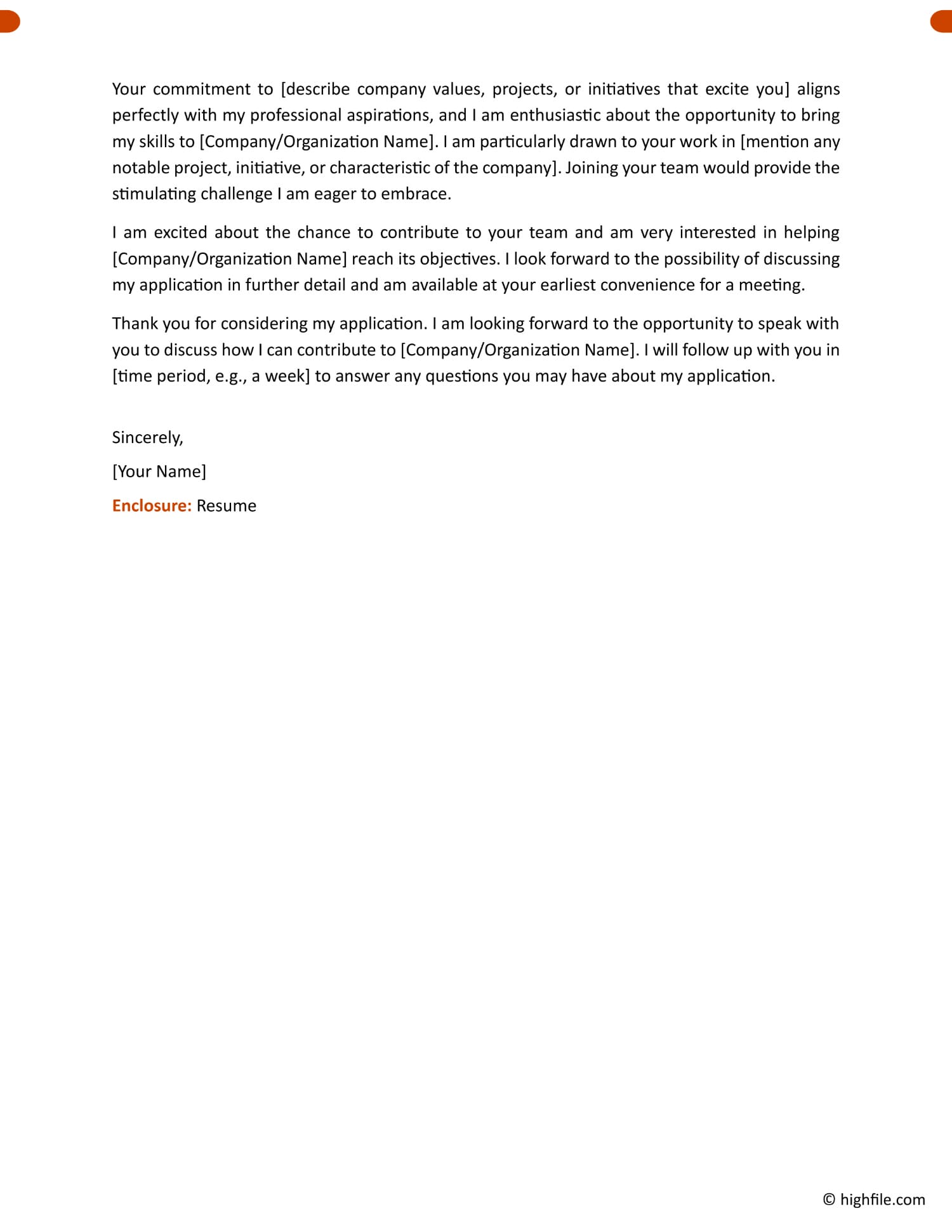 Social Work Cover Letter Example - Word | Google Docs - Highfile