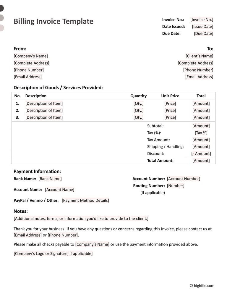 How to Write an Invoice: 10 Steps (with Templates) - Highfile