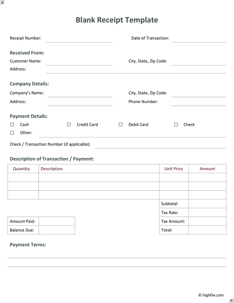 Refund Receipt Template - Word | Google Docs - Highfile Refund Receipt Template - Word | Google Docs - Highfile