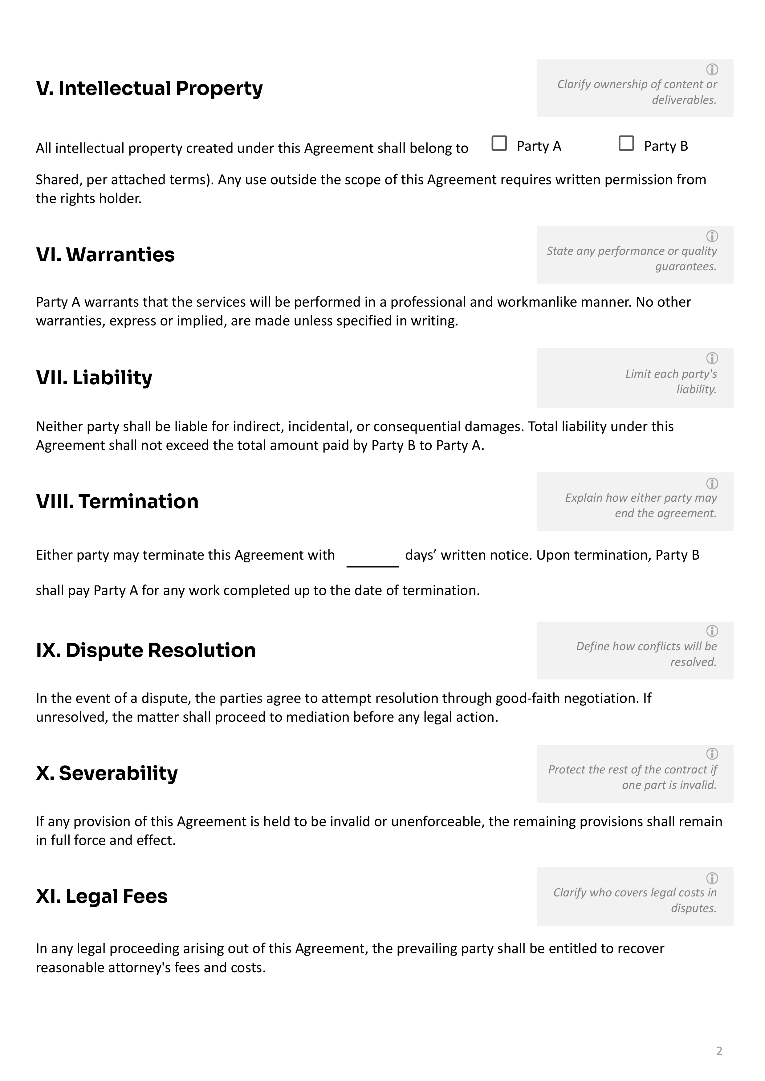 Free Business Contract Template (Word | Google Docs) - Highfile