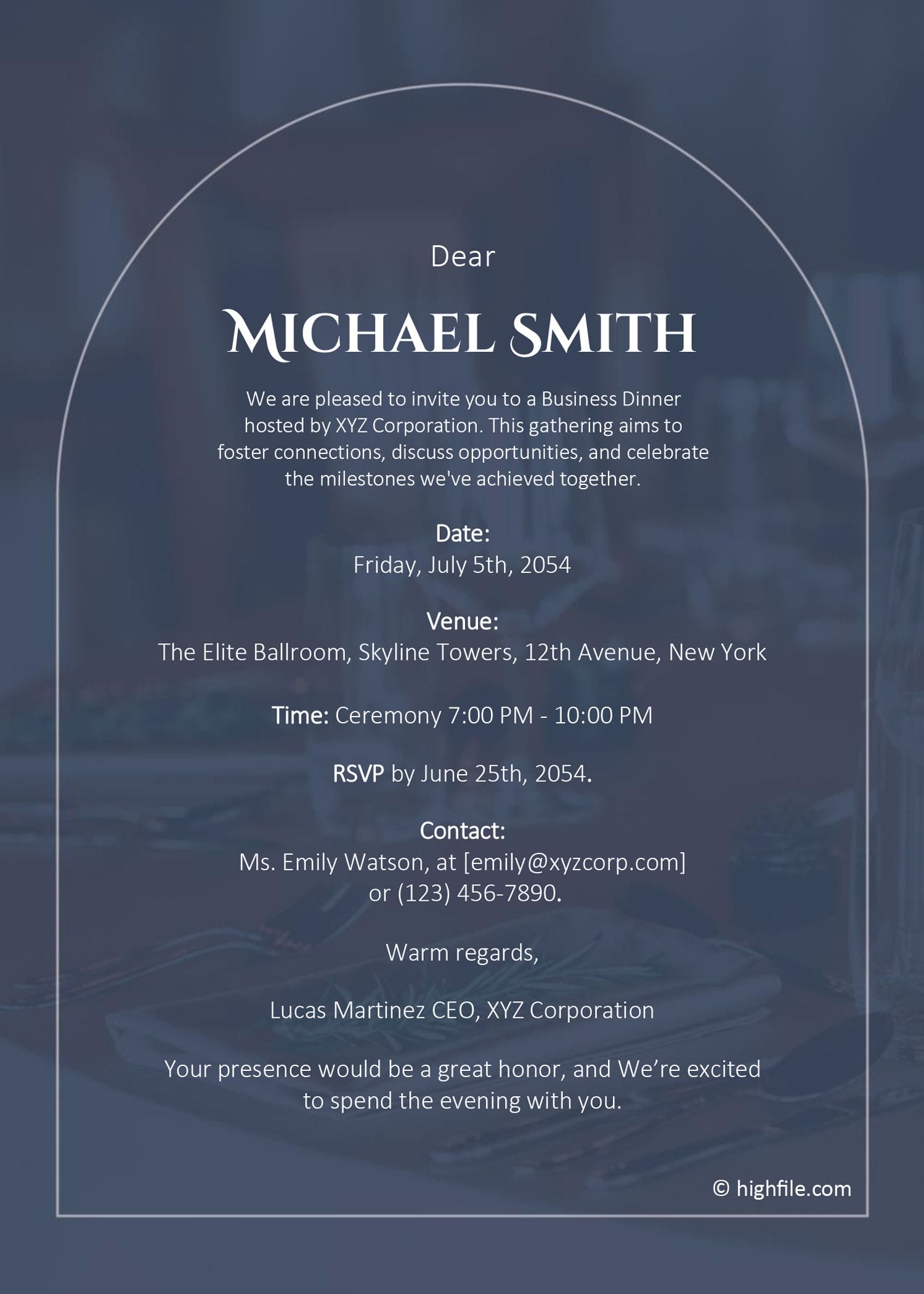Event Invitation Word Template Dinner Party Invitation Templates