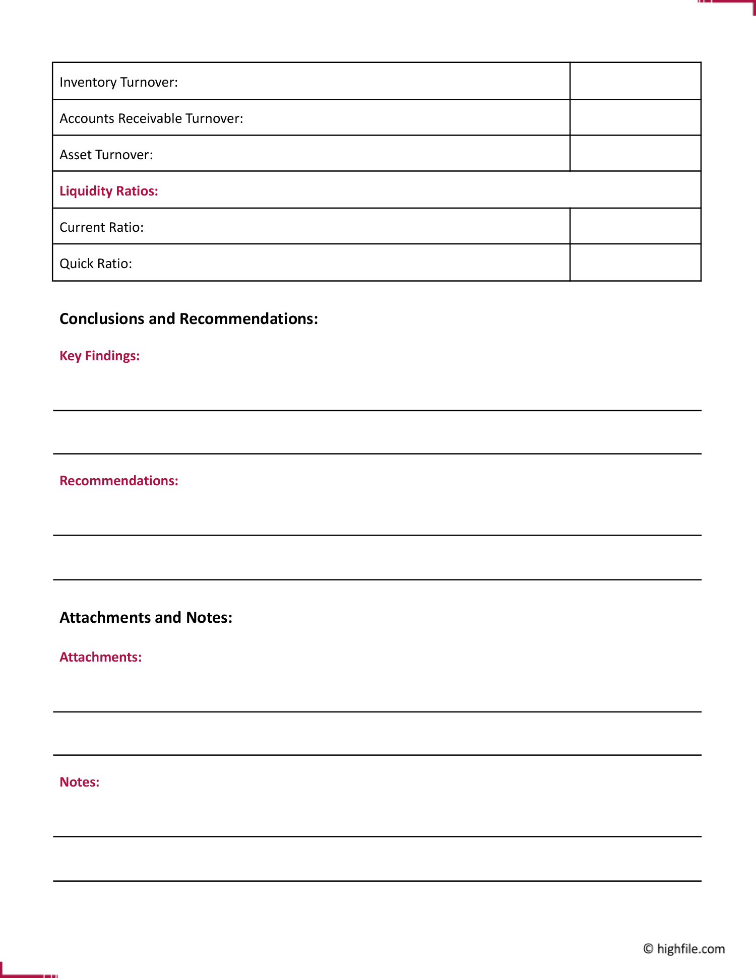Financial Analysis Template - Word | Google Docs - Highfile Financial Analysis Template - Word | Google Docs - Highfile