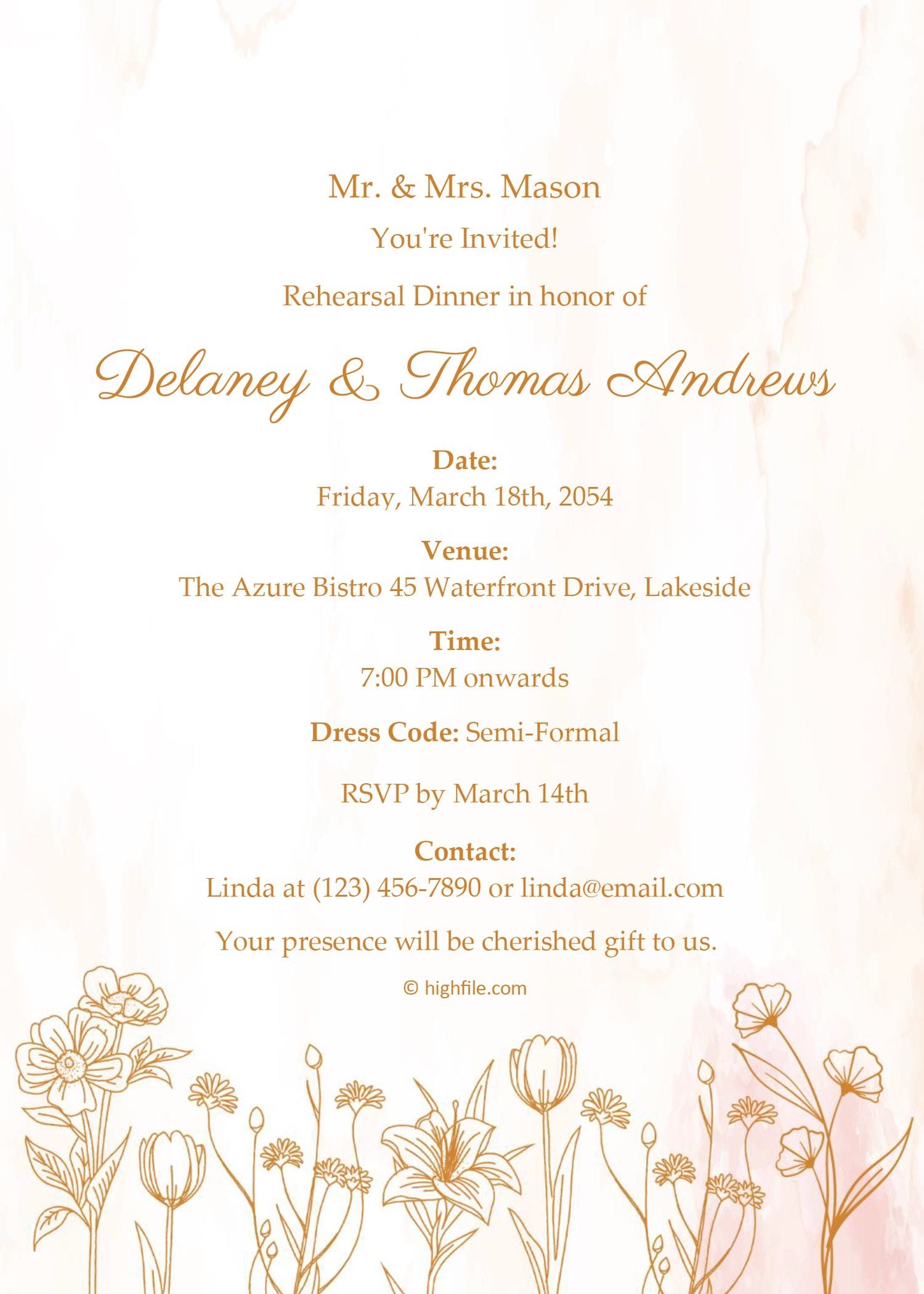 Wedding Program Template - Word | Google Docs - Highfile