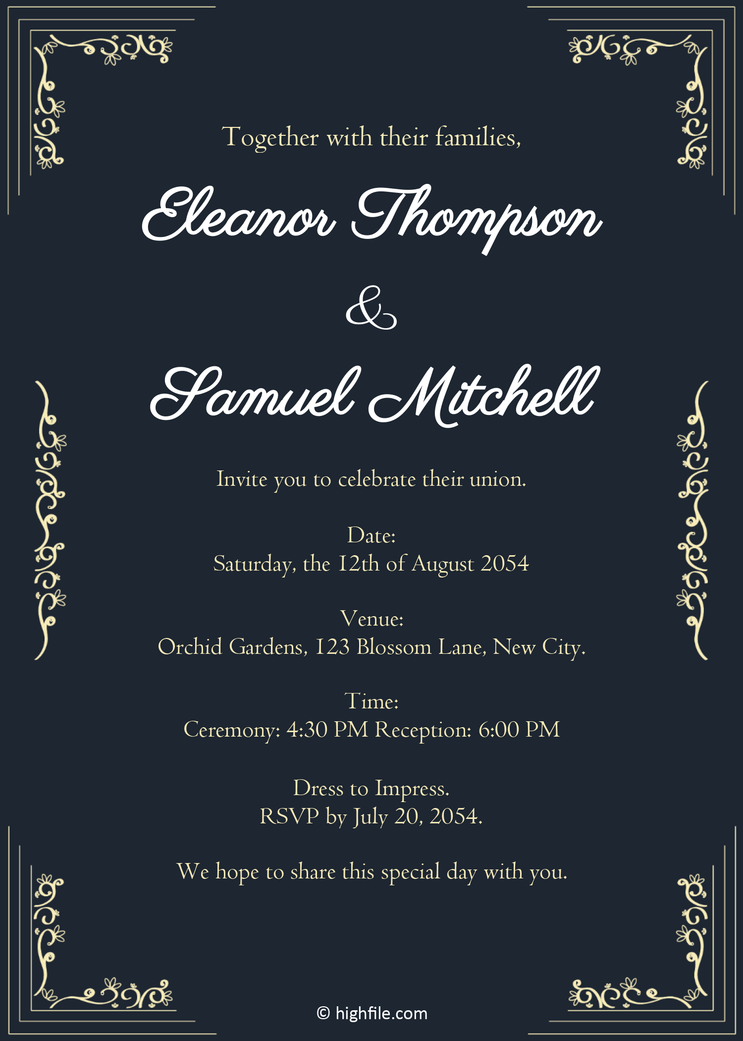 How to Write Time on Wedding Invitation: 7 Steps (with Examples) - Highfile