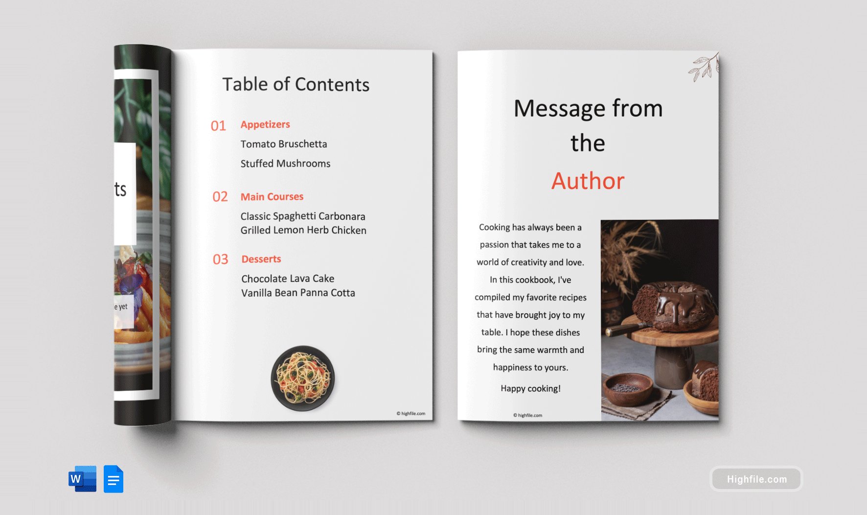 Blank Cookbook Template - Word | Google Docs - Highfile Blank Cookbook Template - Word | Google Docs - Highfile
