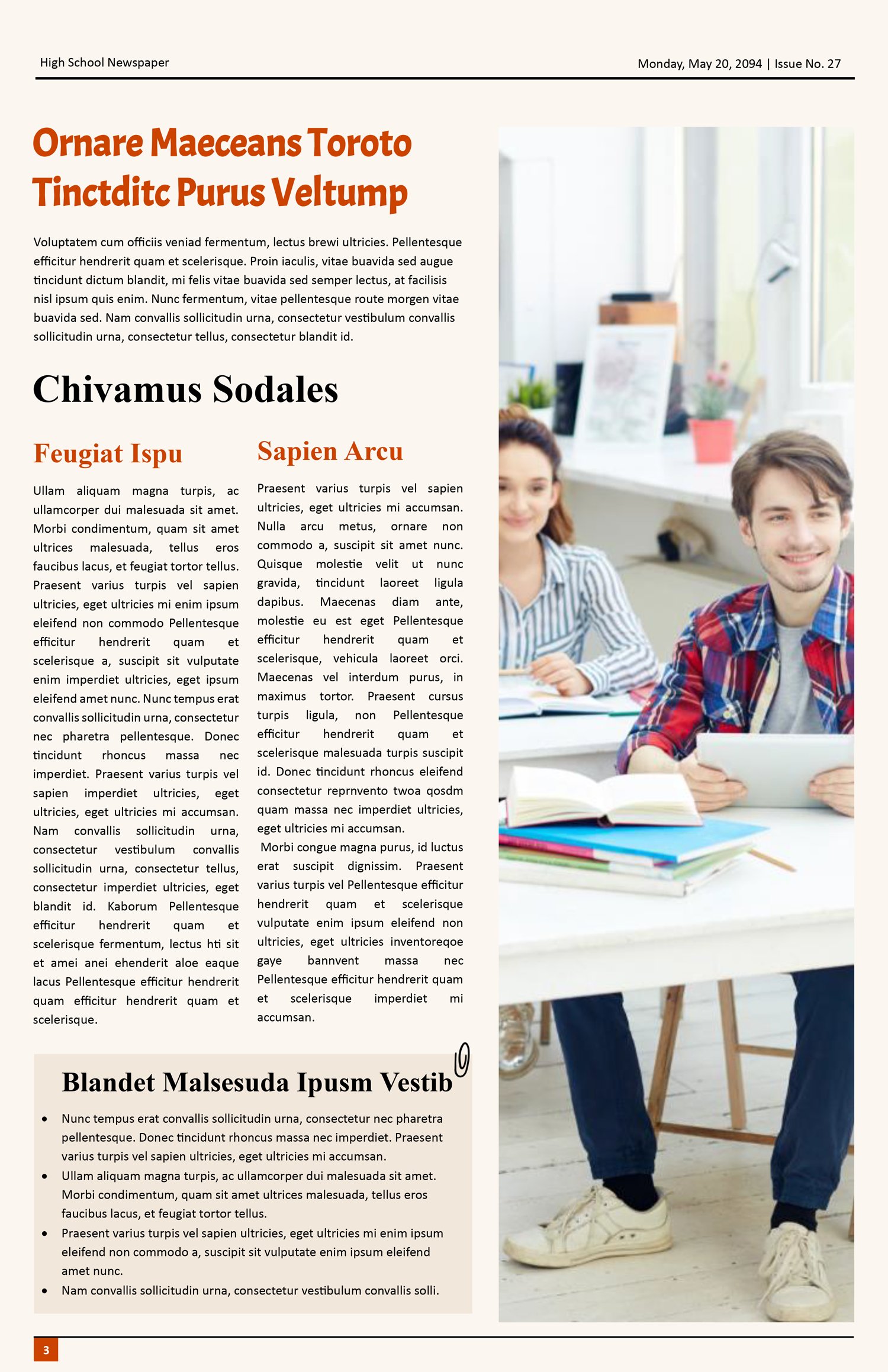 Classroom Newspaper Template - Word | Google Docs - Highfile Classroom Newspaper Template - Word | Google Docs - Highfile