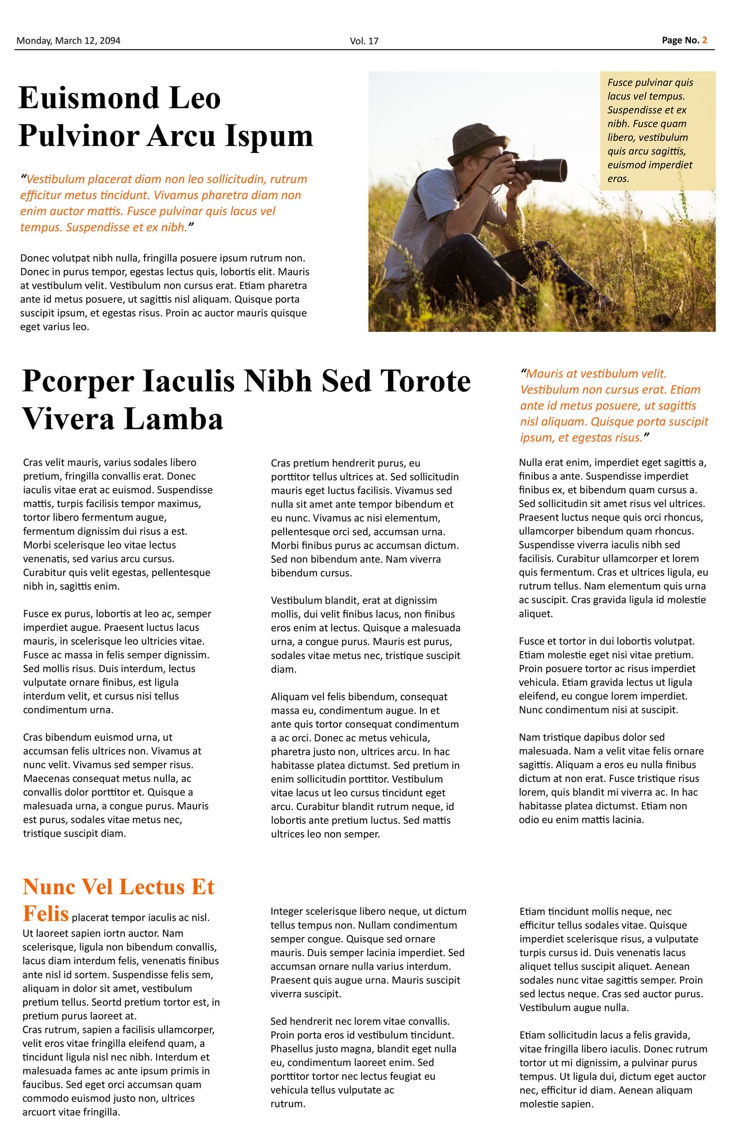 Newspaper Articles Template - Word | Google Docs - Highfile