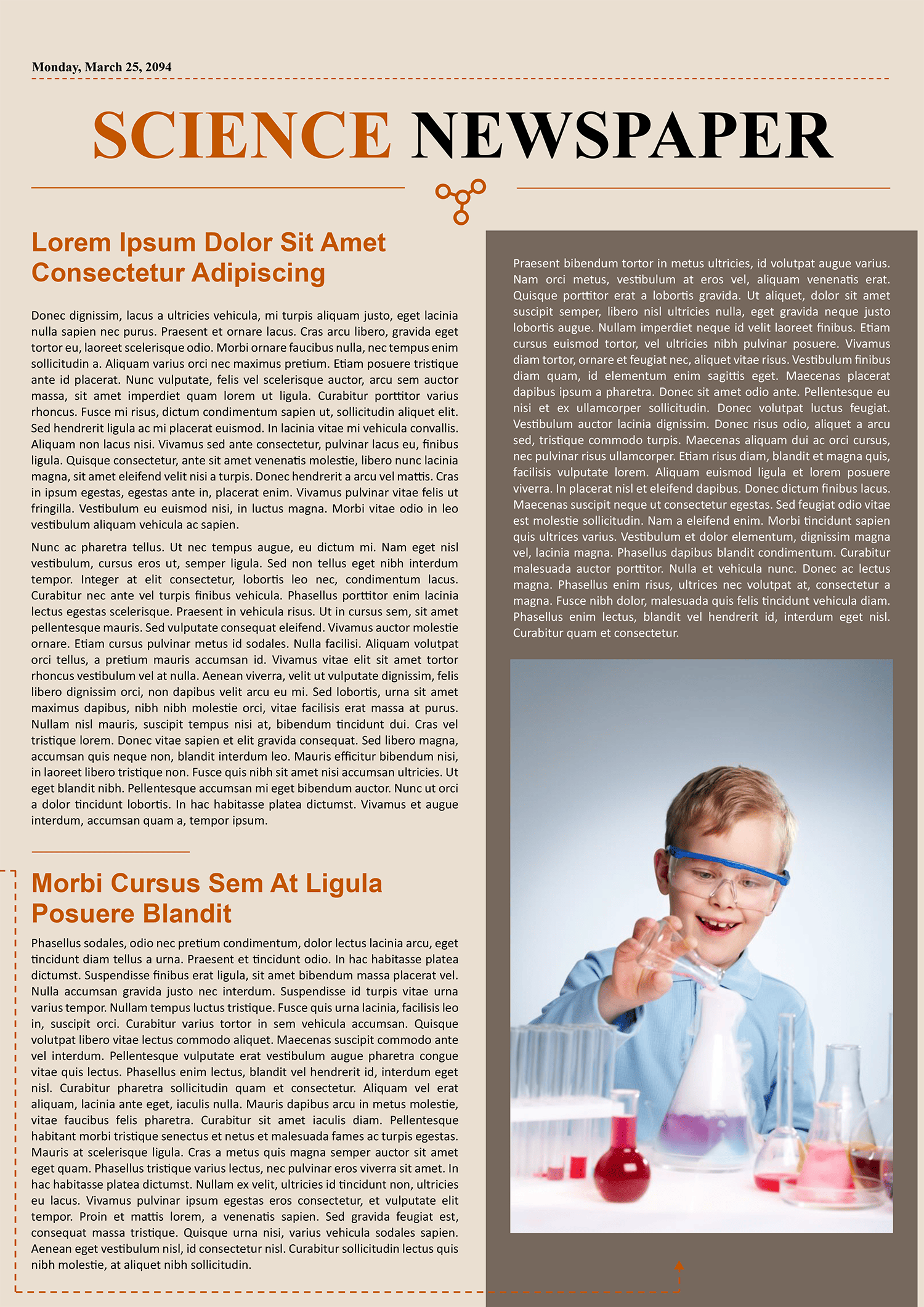 Science Newspaper Template for Kids - Word | Google Docs - Highfile