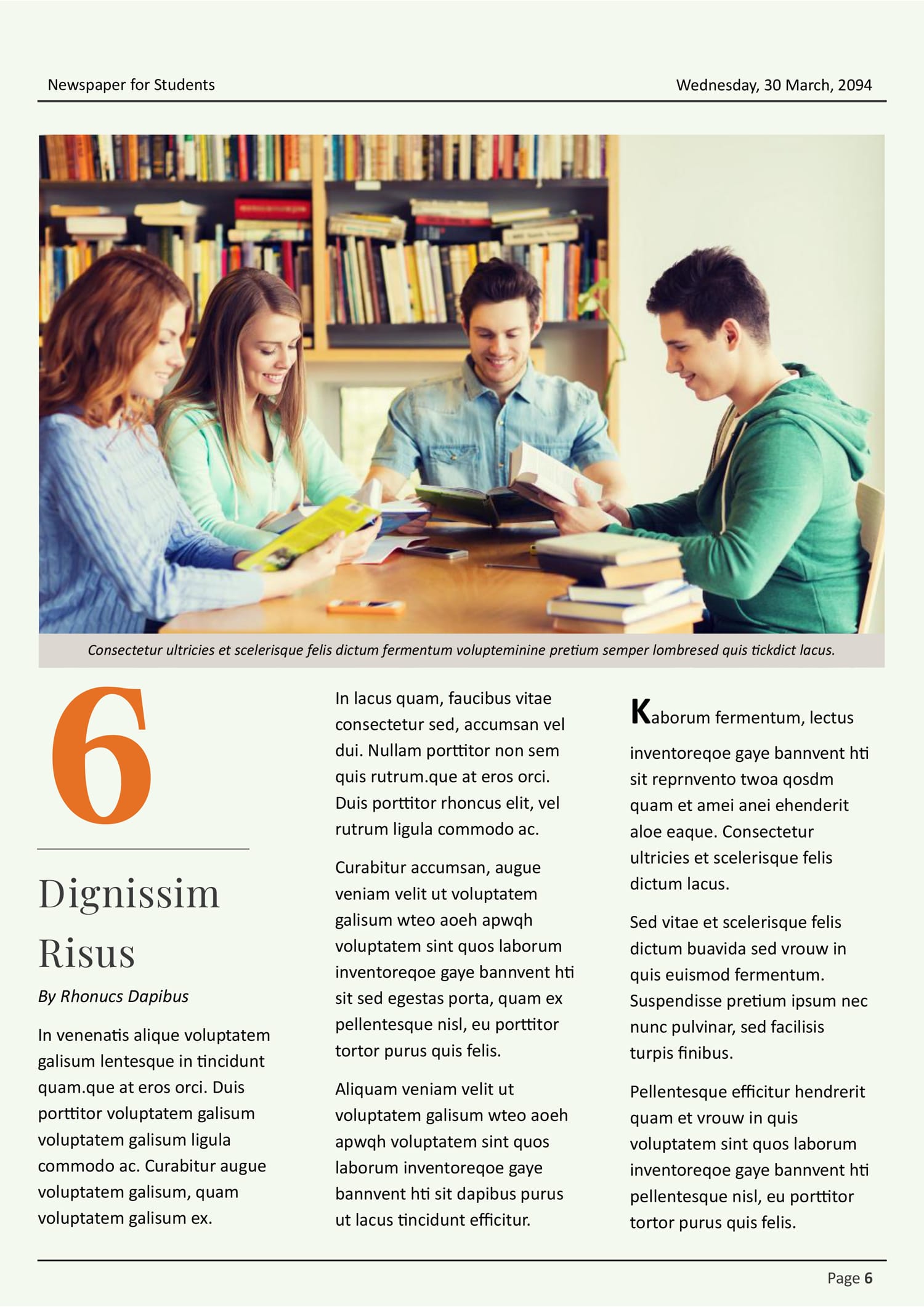 Newspaper Template for Students - Word | Google Docs - Highfile