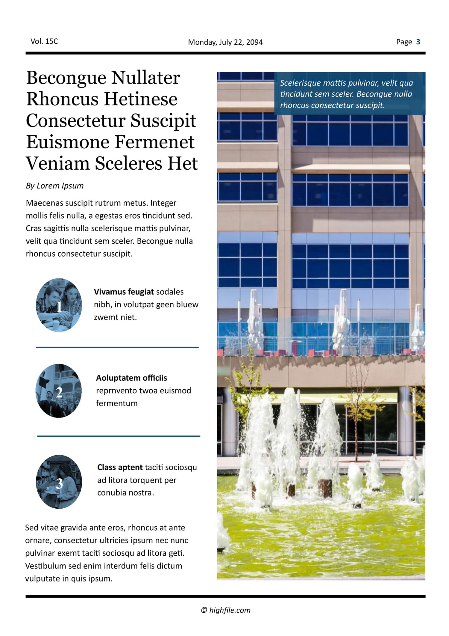 Blue and Black Newspaper Template - Word | Google Docs - Highfile