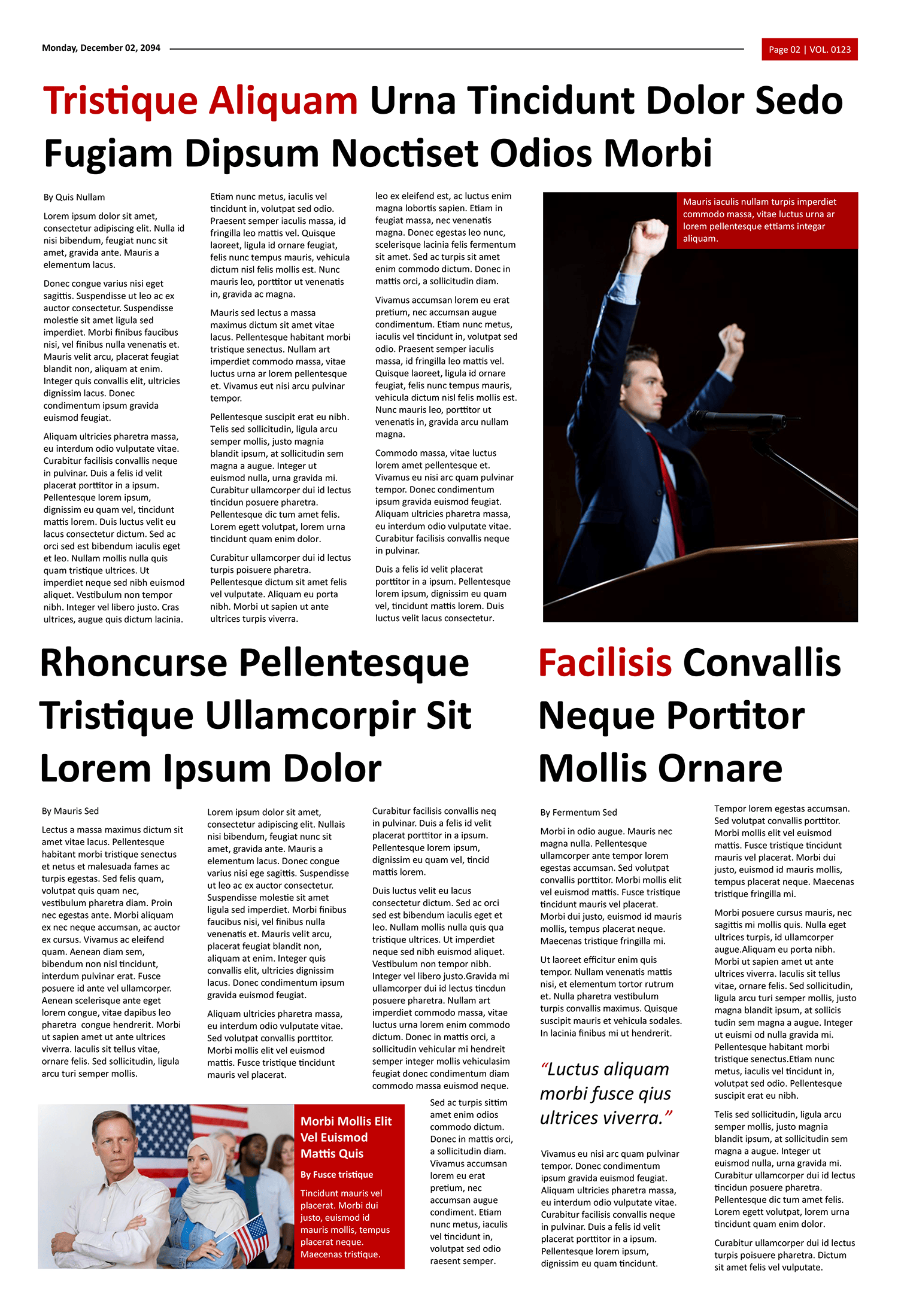 Professional Newspaper Front Page Template - Word | Google Docs - Highfile