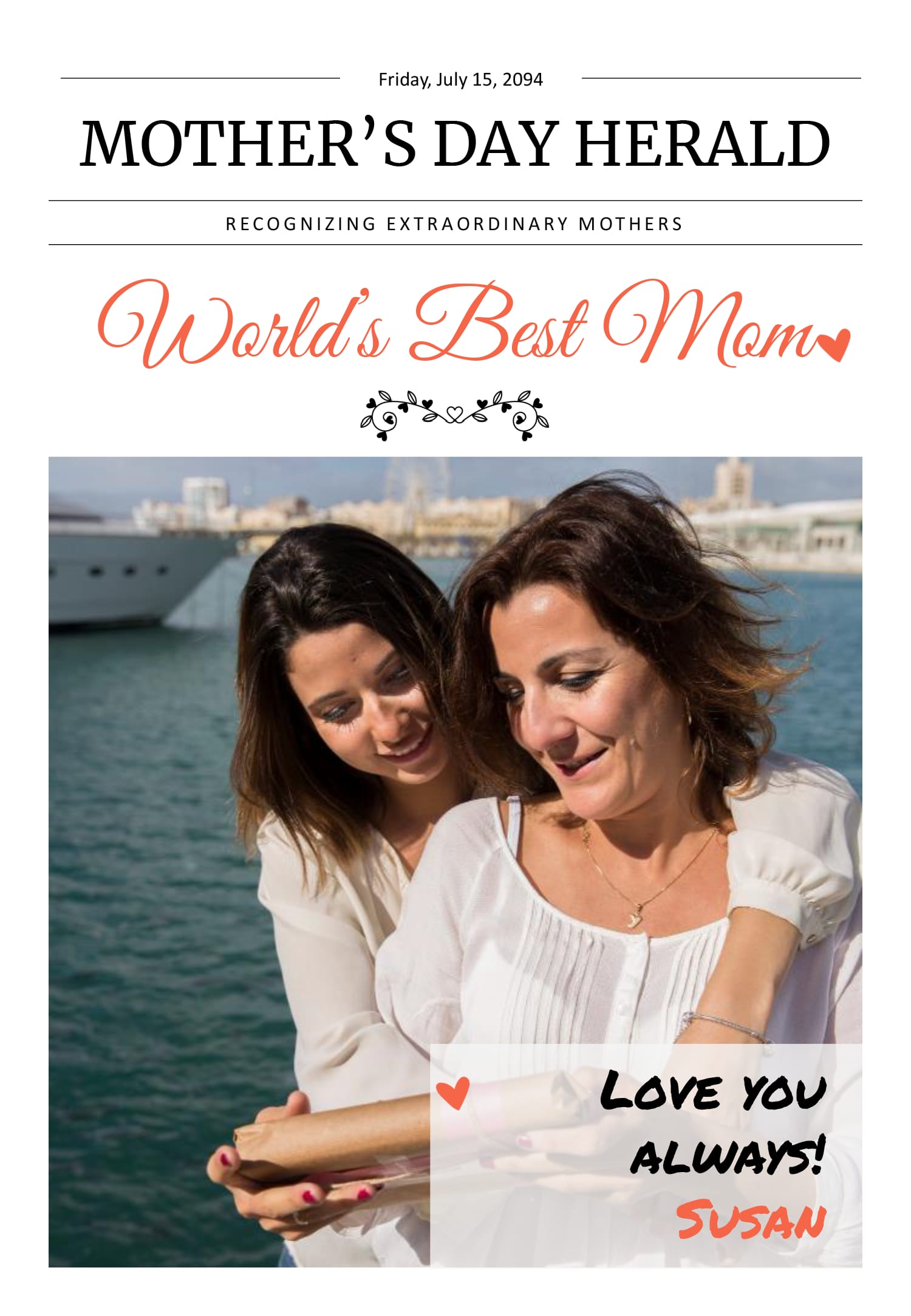 Mothers Day Newspaper Template - PowerPoint | Google Slides - Highfile