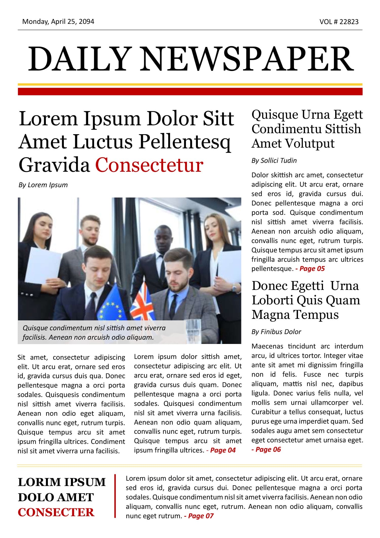 A4 Blank Daily Newspaper Template - Word | Google Docs - Highfile