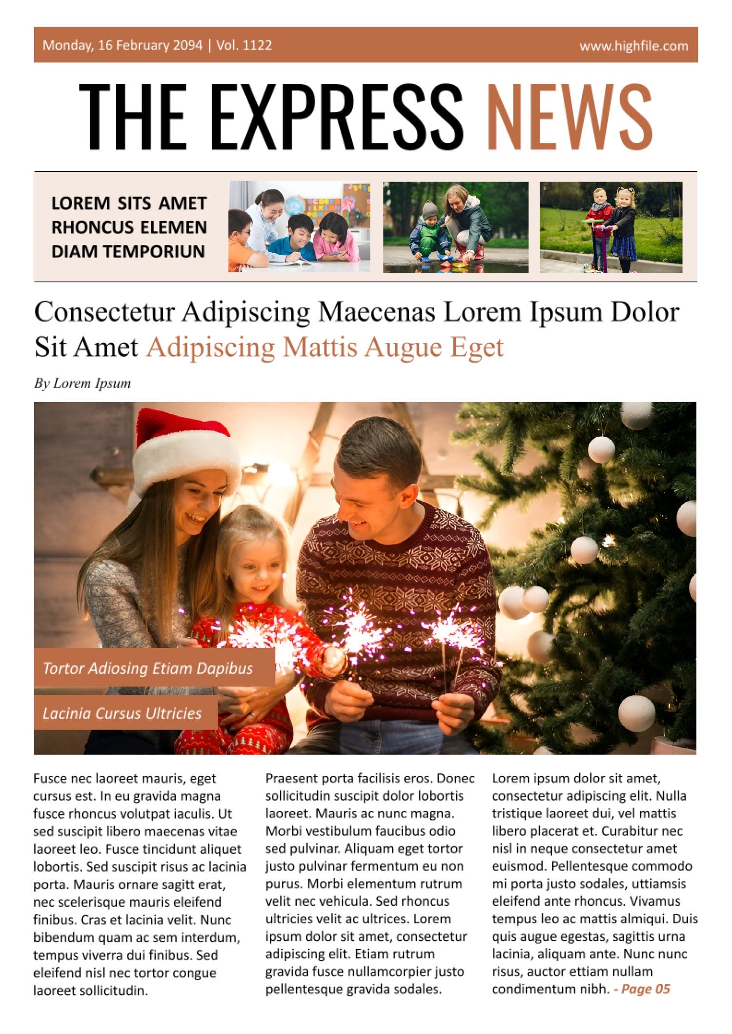 A4 Editable Newspaper Template - Word | Google Docs - Highfile