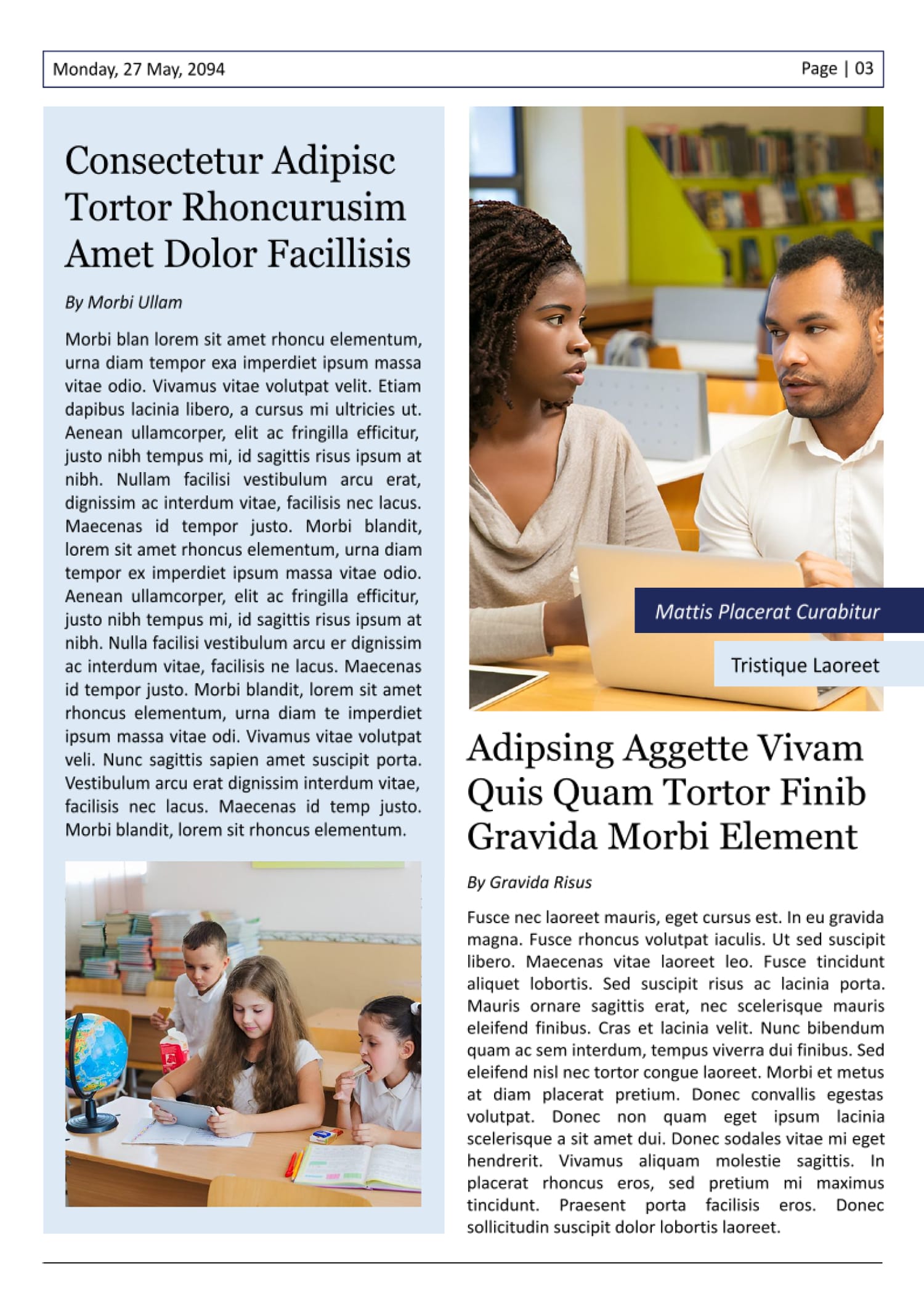 High School Newspaper Template - Word | Google Docs - Highfile