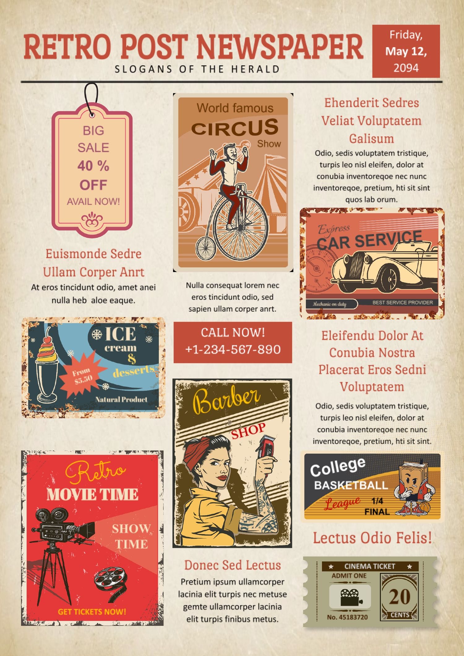 Old-Style Advertisement Newspaper Template - Word | Google Docs - Highfile