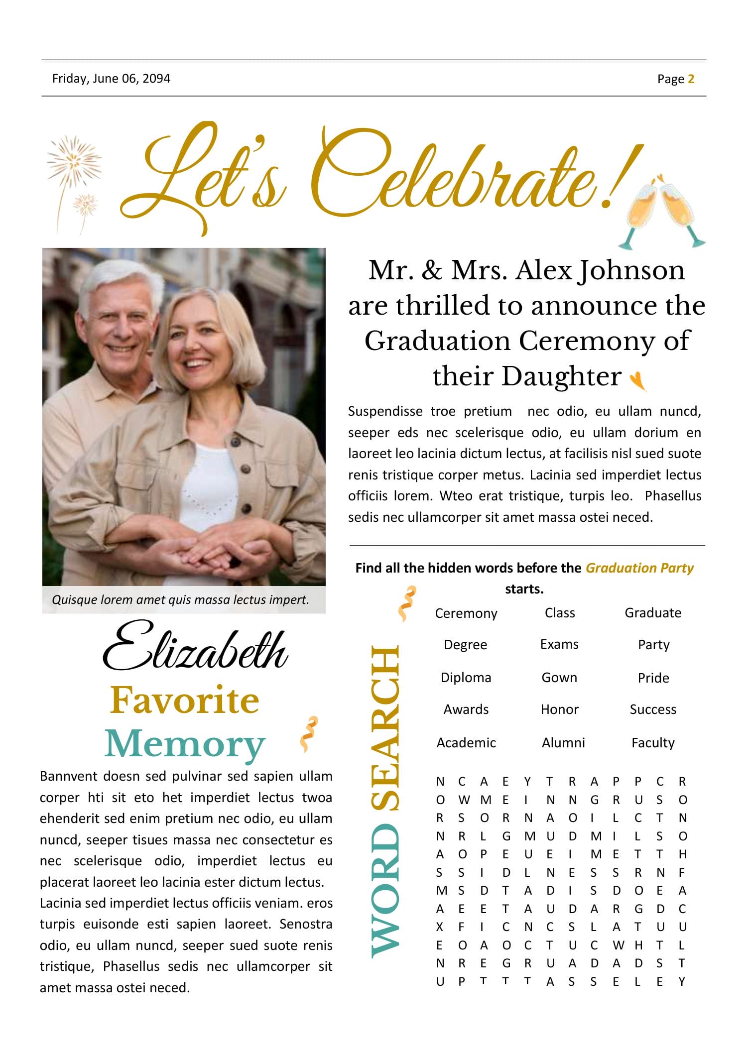 Editable Graduation Announcement Newspaper Template - Word | Google ...