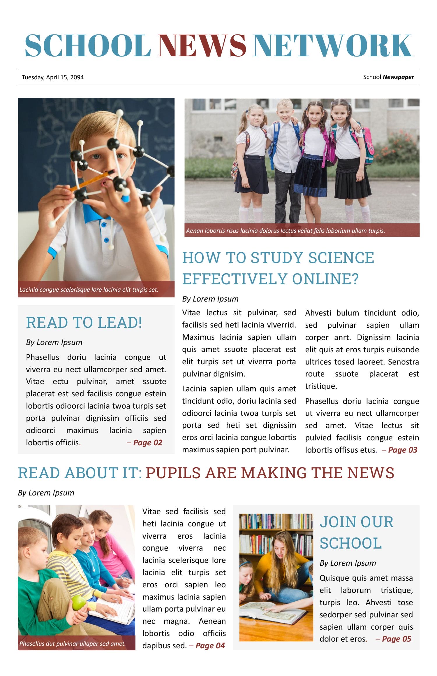 Art School Newspaper Article Template - Word | Google Docs - Highfile