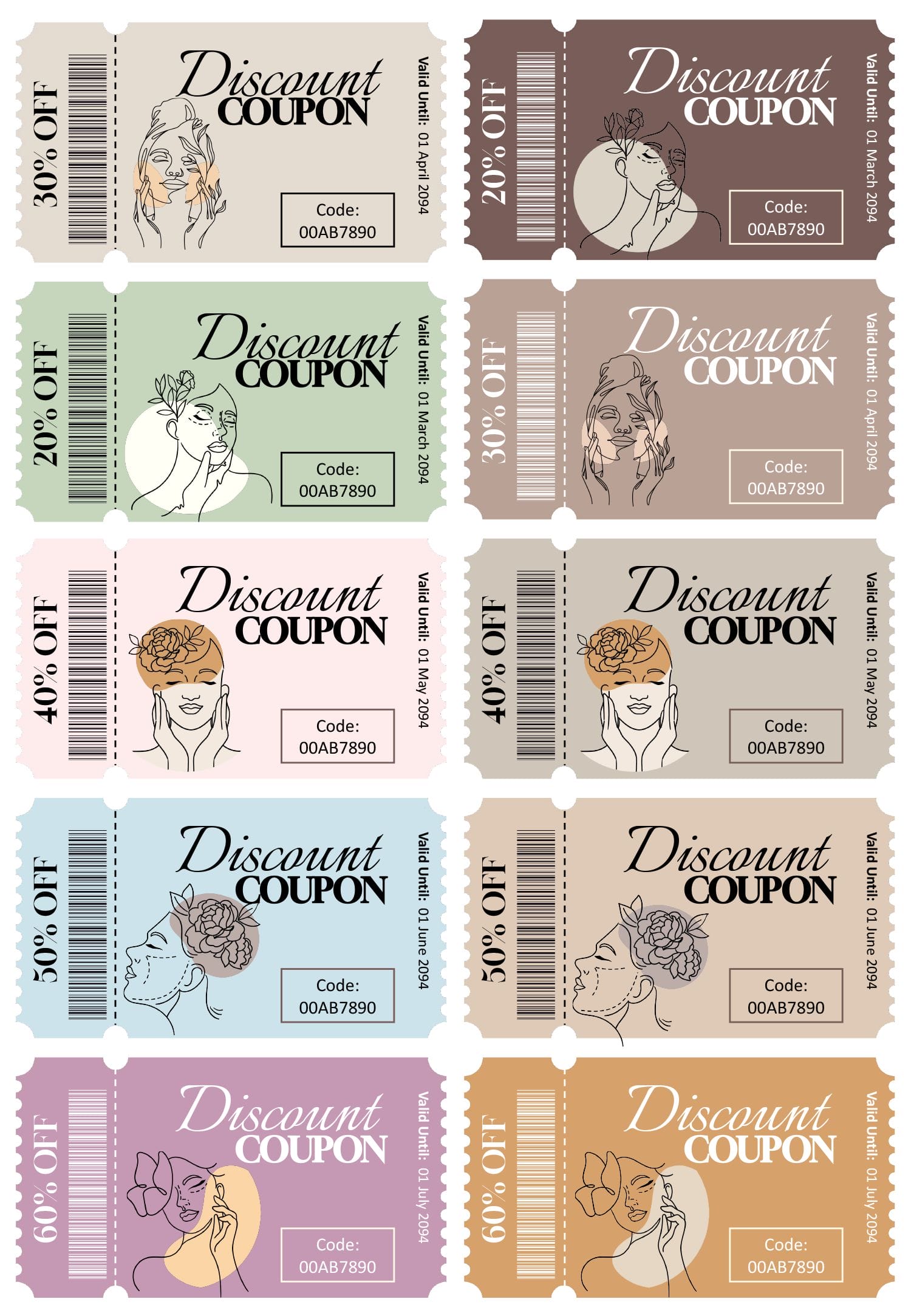 Minimal Massage Coupon Template - PowerPoint | Google Slides - Highfile