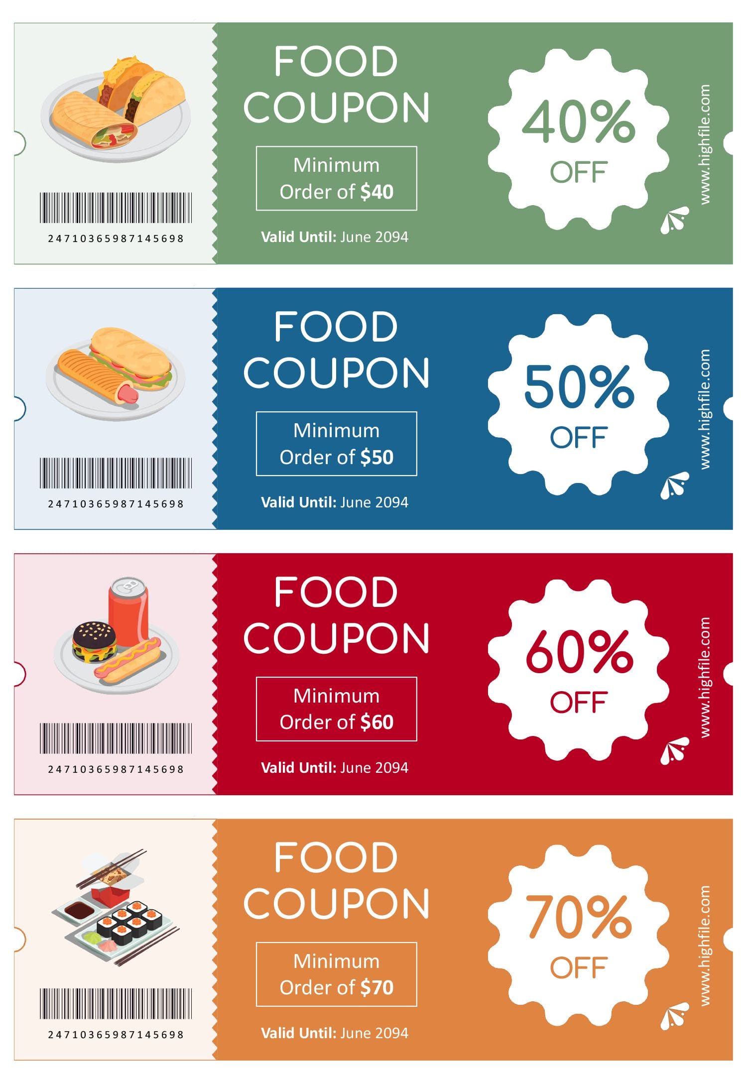 4 Per Page Coupon Template - PowerPoint | Google Slides - Highfile
