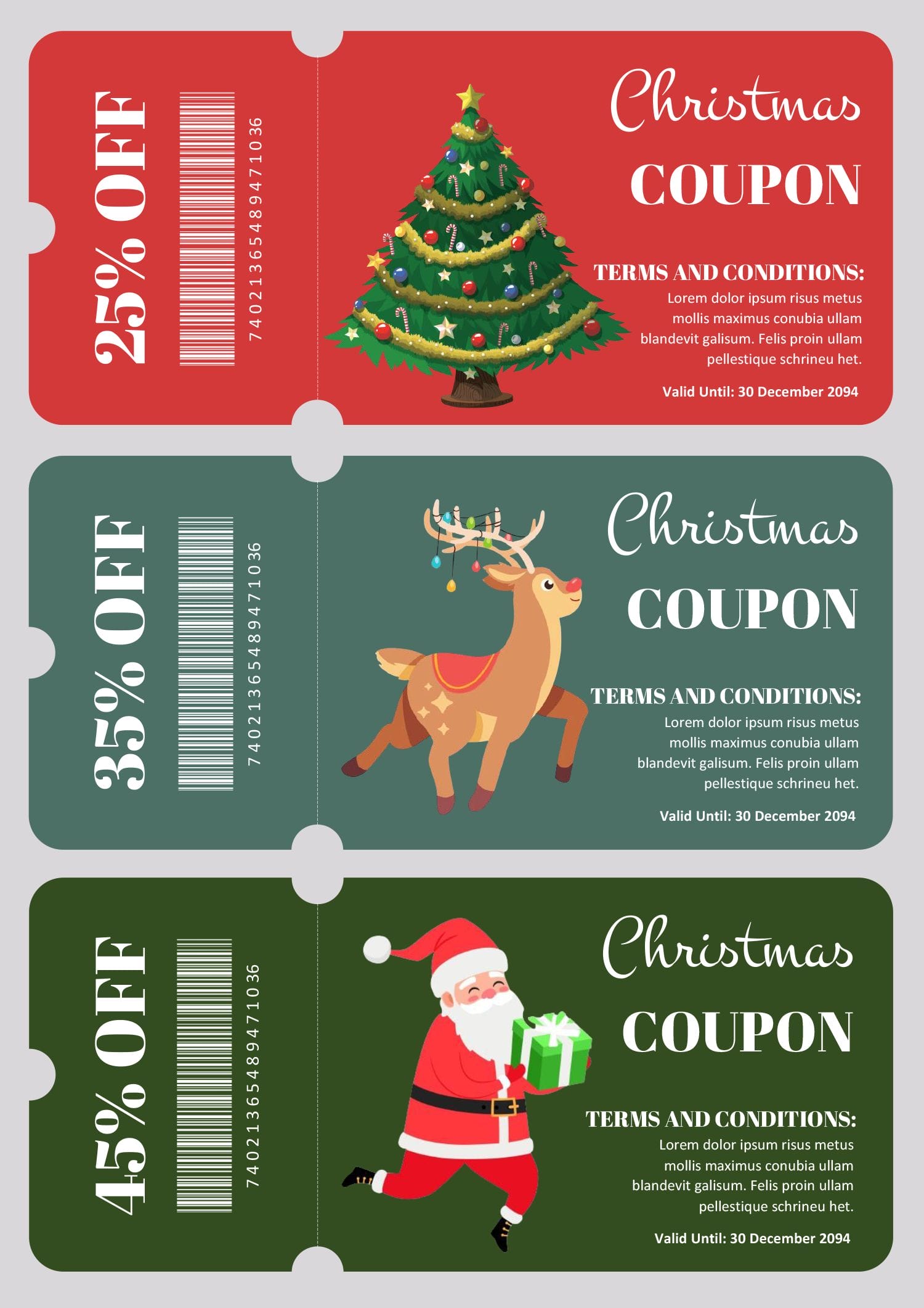 Christmas Offer Coupon Template - Word | Google Docs - Highfile