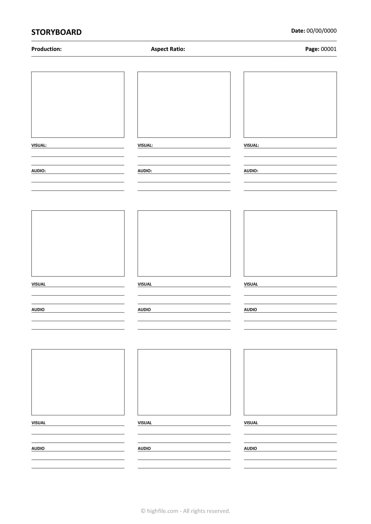Free Customizable Shot List Templates - Highfile
