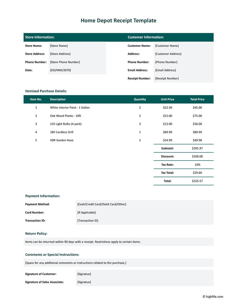 Refund Receipt Template - Word | Google Docs - Highfile Refund Receipt Template - Word | Google Docs - Highfile