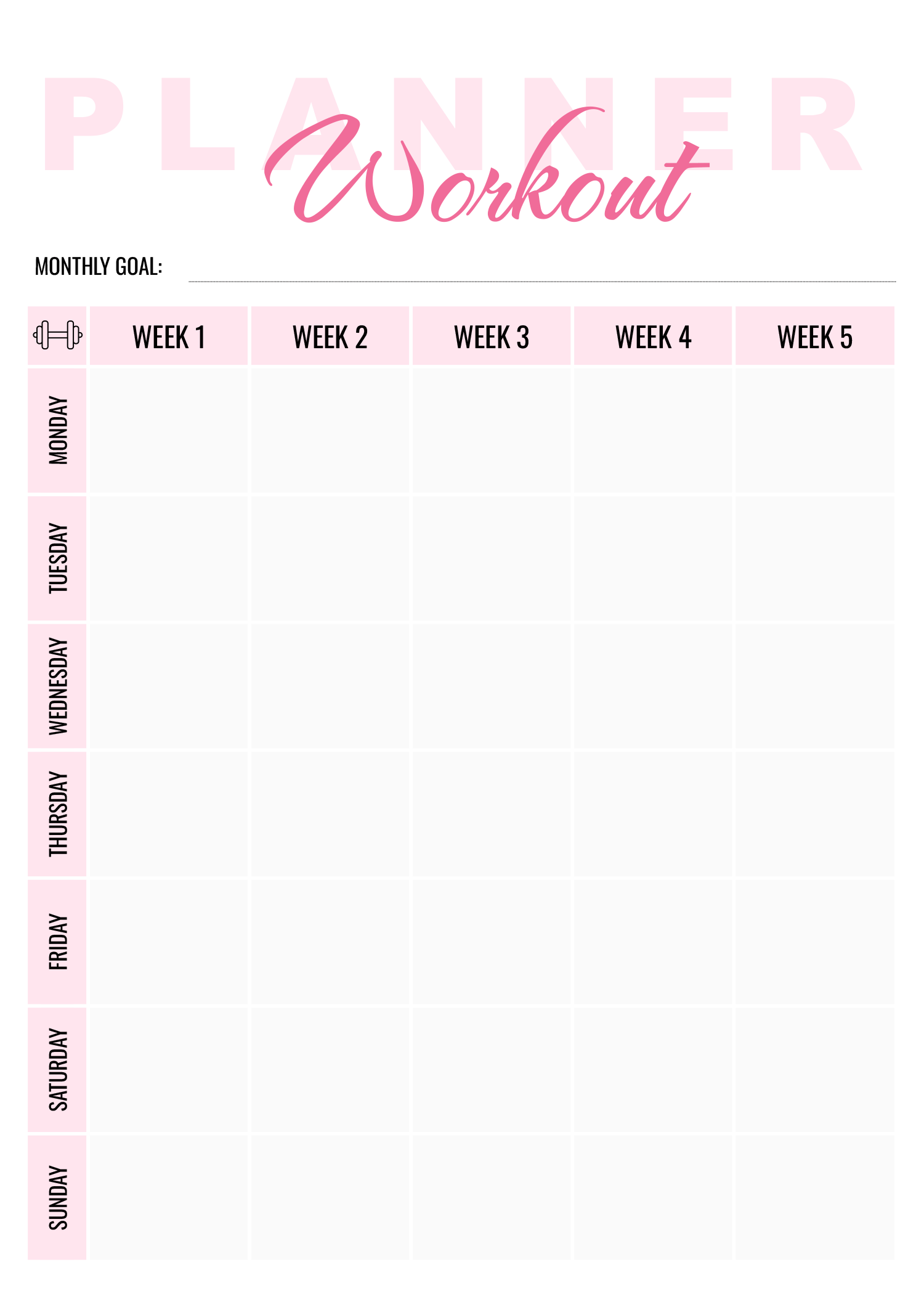 Weekly Workout Schedule Template - Google Docs | Word - Highfile Weekly Workout Schedule Template - Google Docs | Word - Highfile