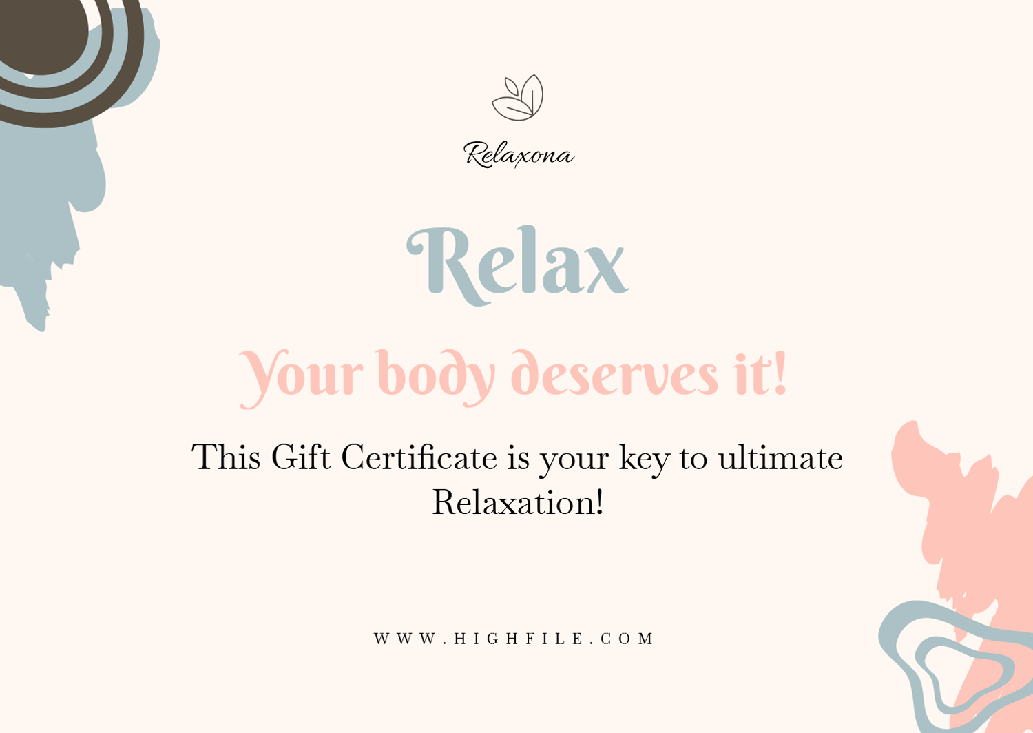 Purple Minimal Massage Gift Certificate Template - Word | Google Docs | Adobe Illustrator - Highfile