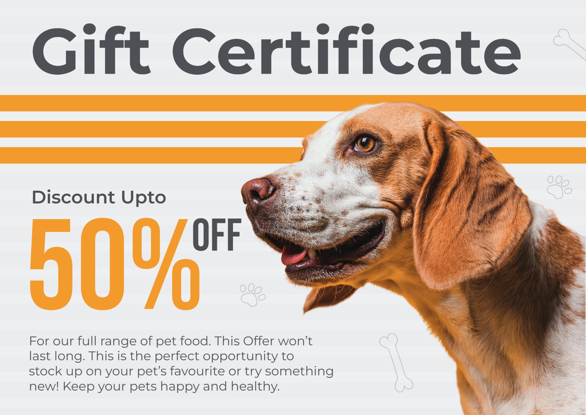 Pet Shop Gift Certificate Template - Word | Google Docs | Adobe ...