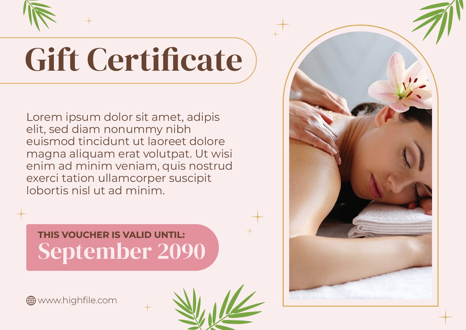 Modern Spa Gift Certificate Template - Word | Google Docs | Adobe ...
