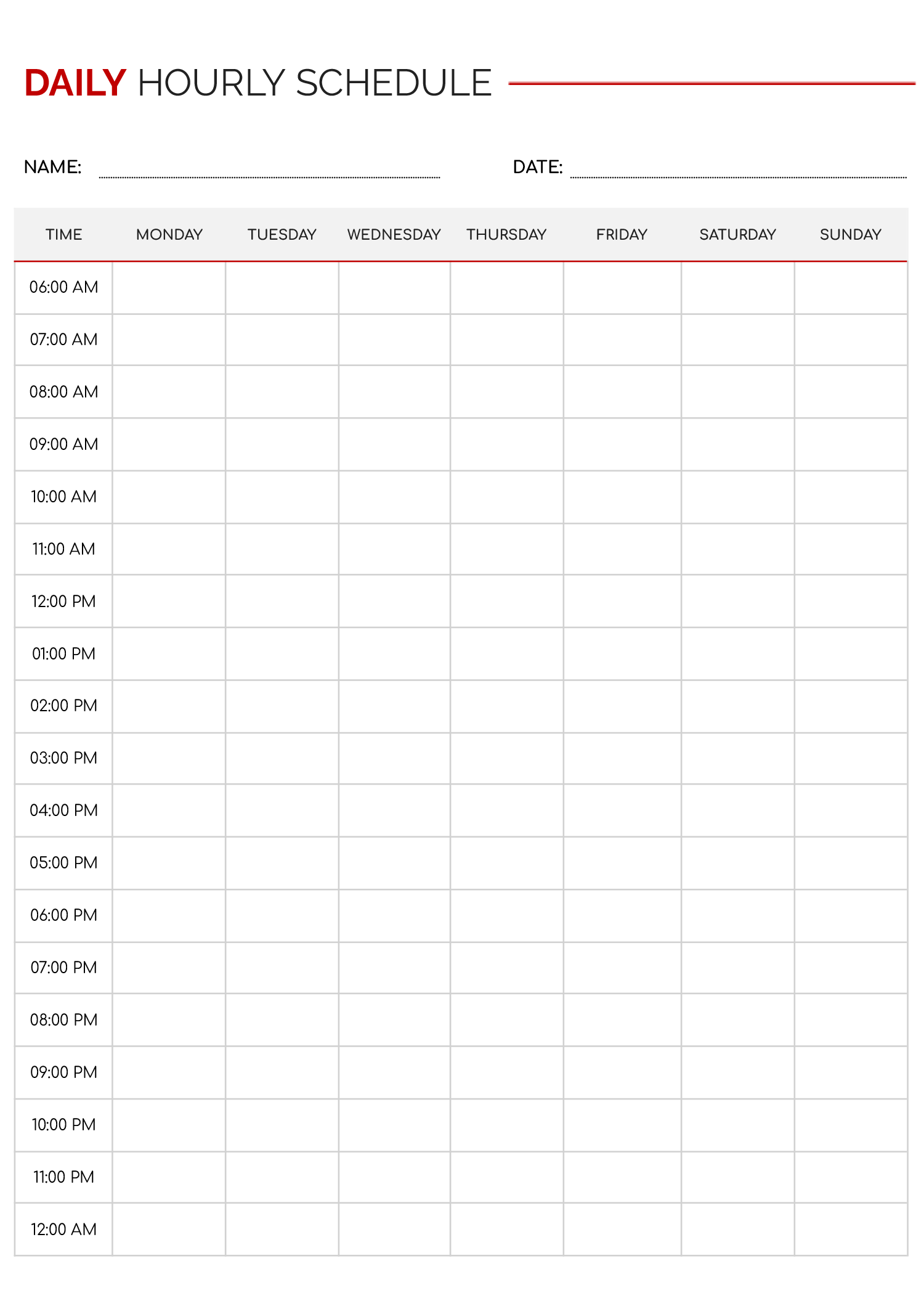Panel Schedule Template - Word | Google Docs - Highfile