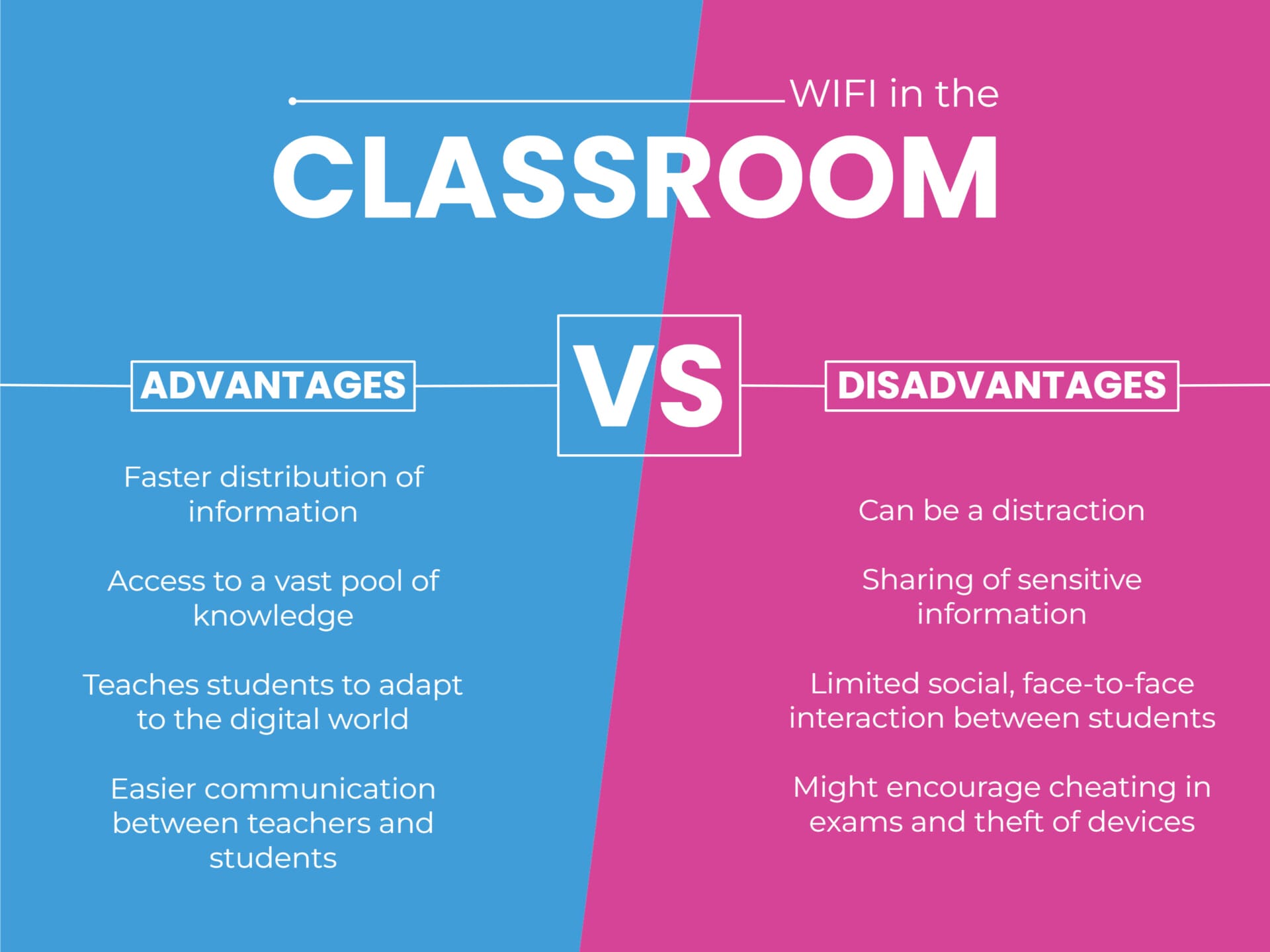 Pink and Blue T Chart Template - Google Slides | PowerPoint - Highfile