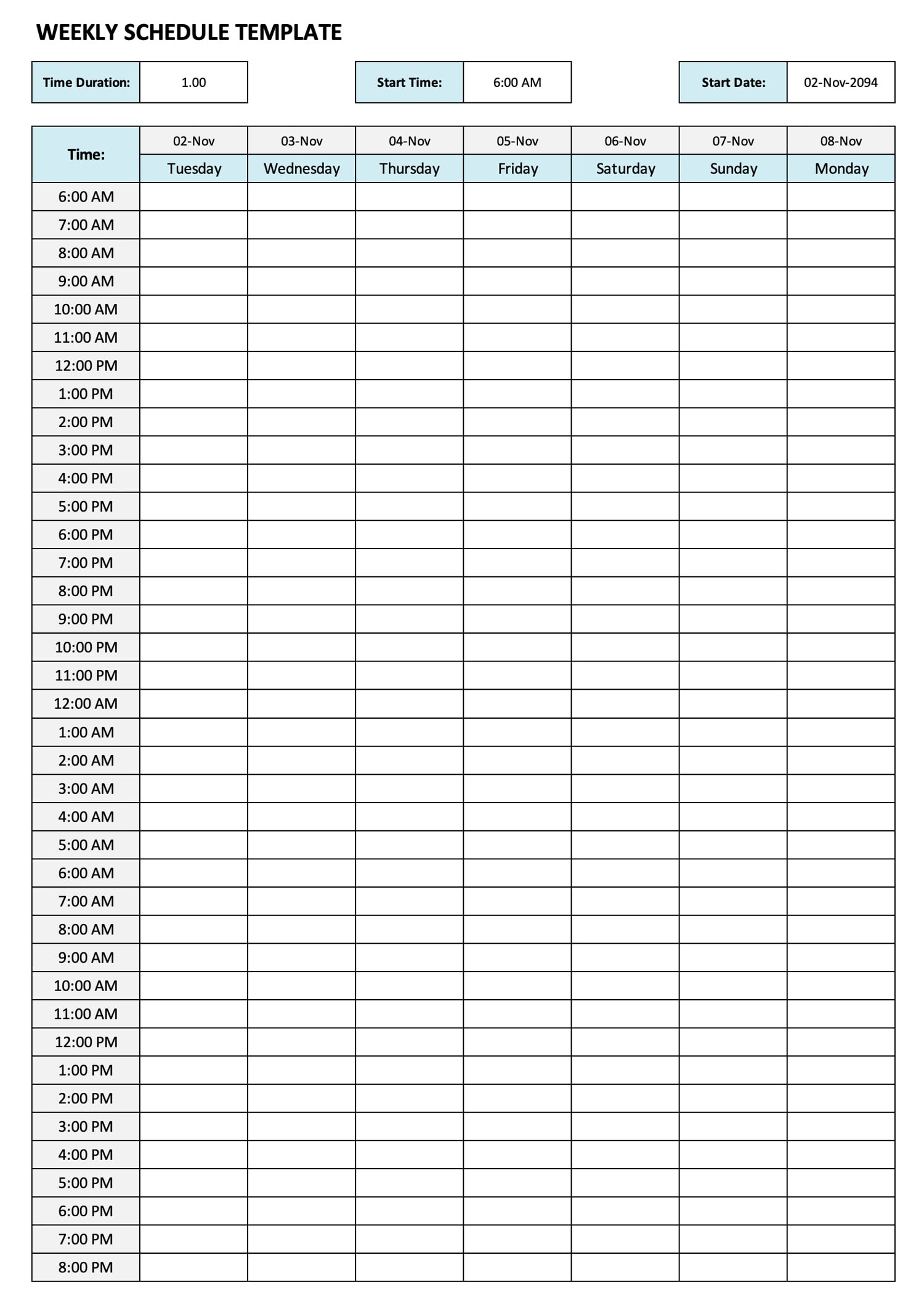 How To Create A Rotating Schedule In Excel 8 Steps With Templates